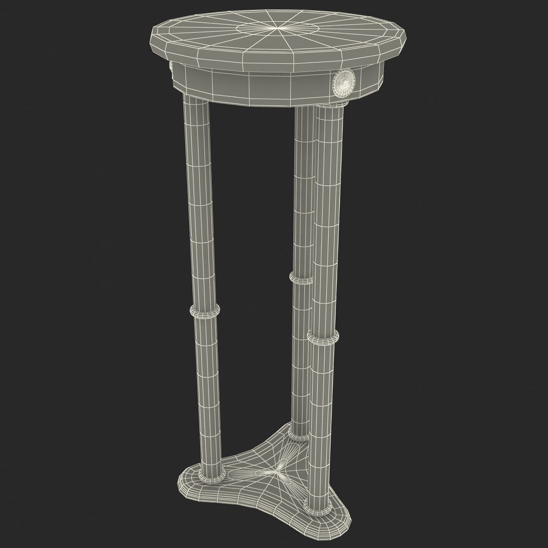 3d Model Of Coaster Plant Stand Table