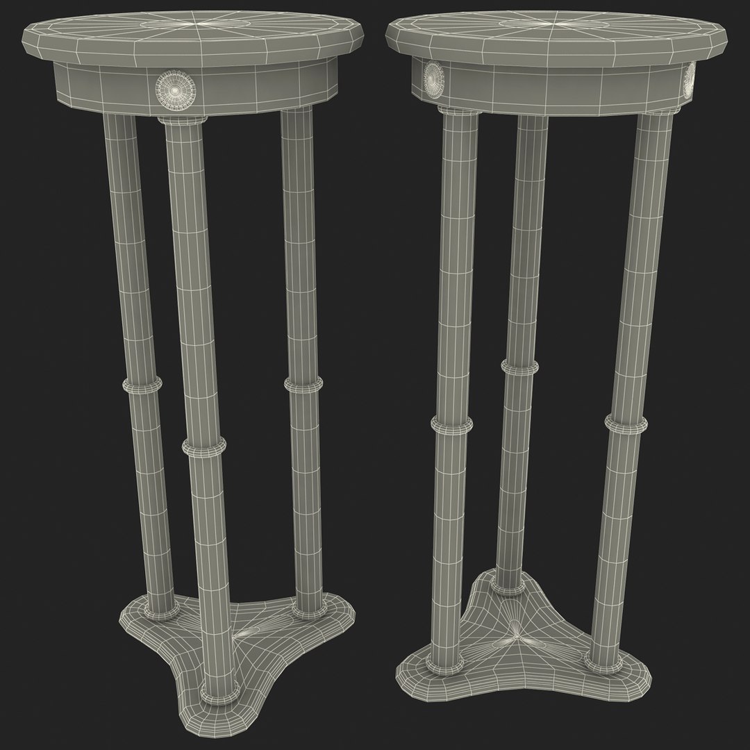 3d Model Of Coaster Plant Stand Table