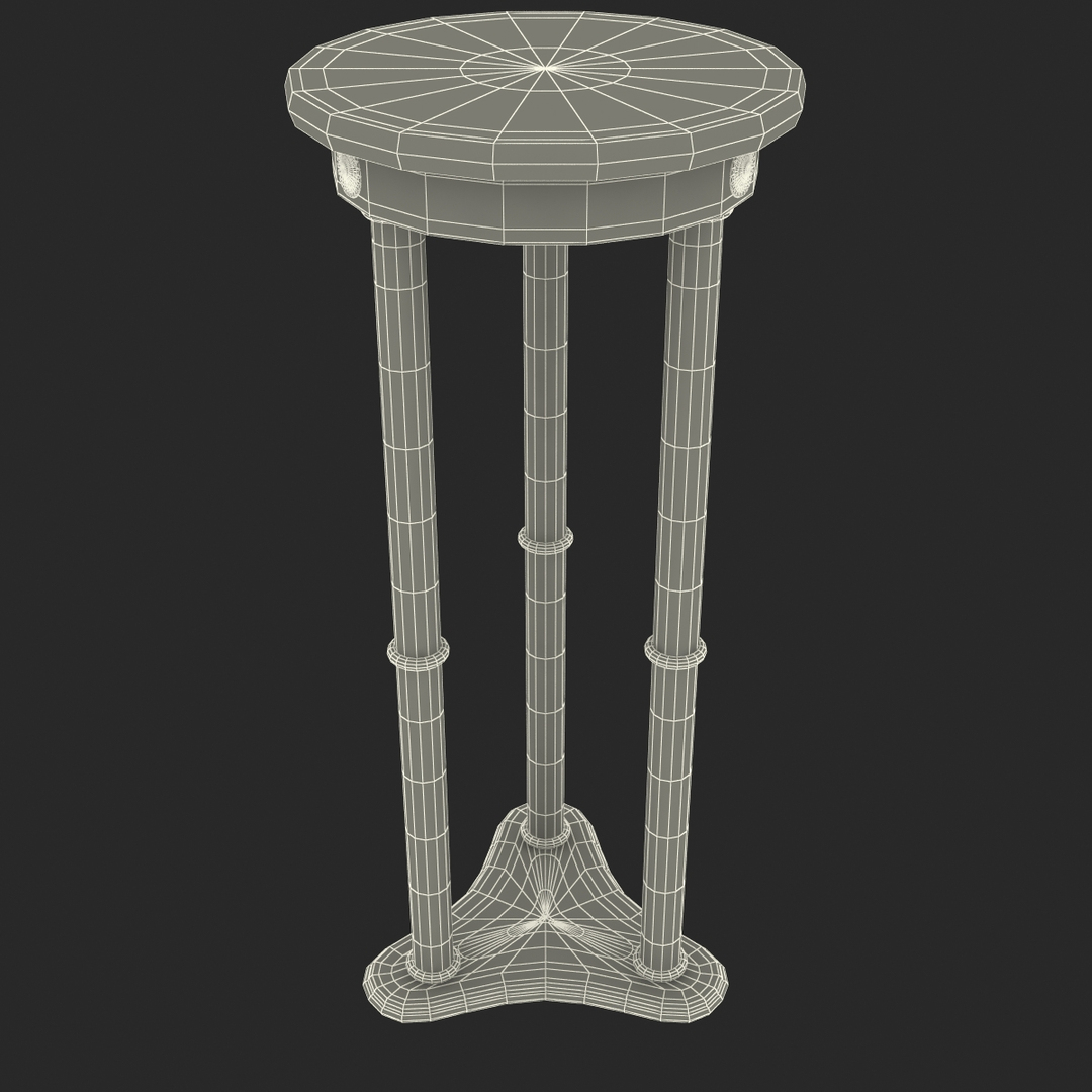 3d Model Of Coaster Plant Stand Table