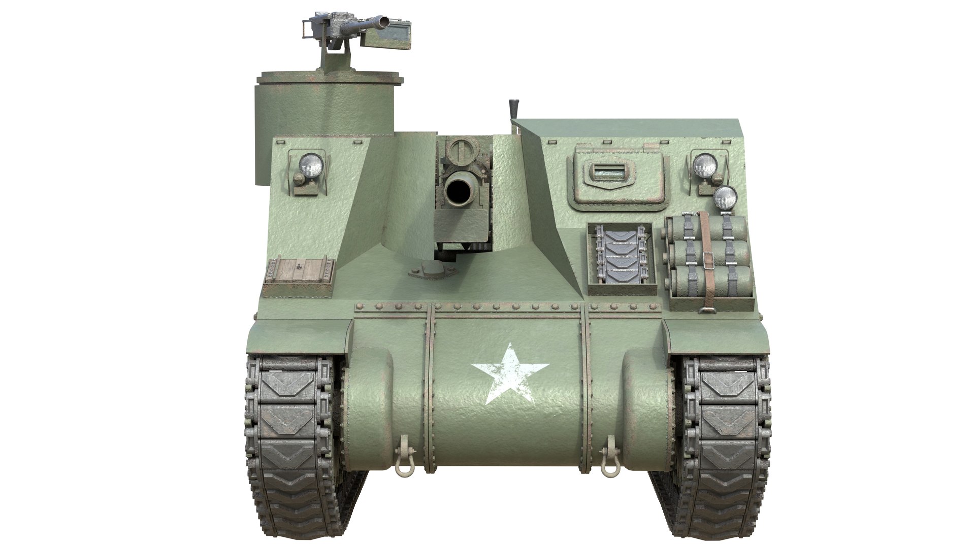 M7 Priest Howitzer 3D Model - TurboSquid 2420271