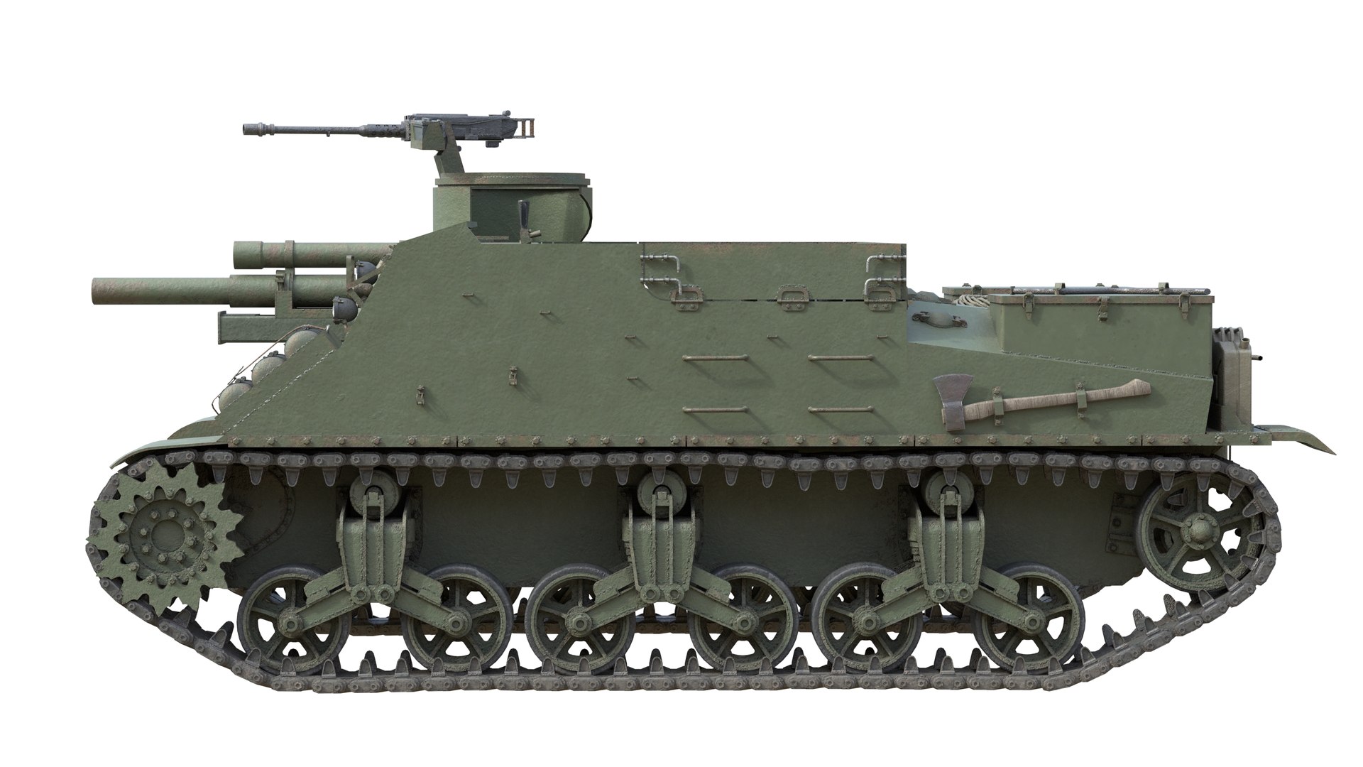 M7 Priest Howitzer 3D Model - TurboSquid 2420271