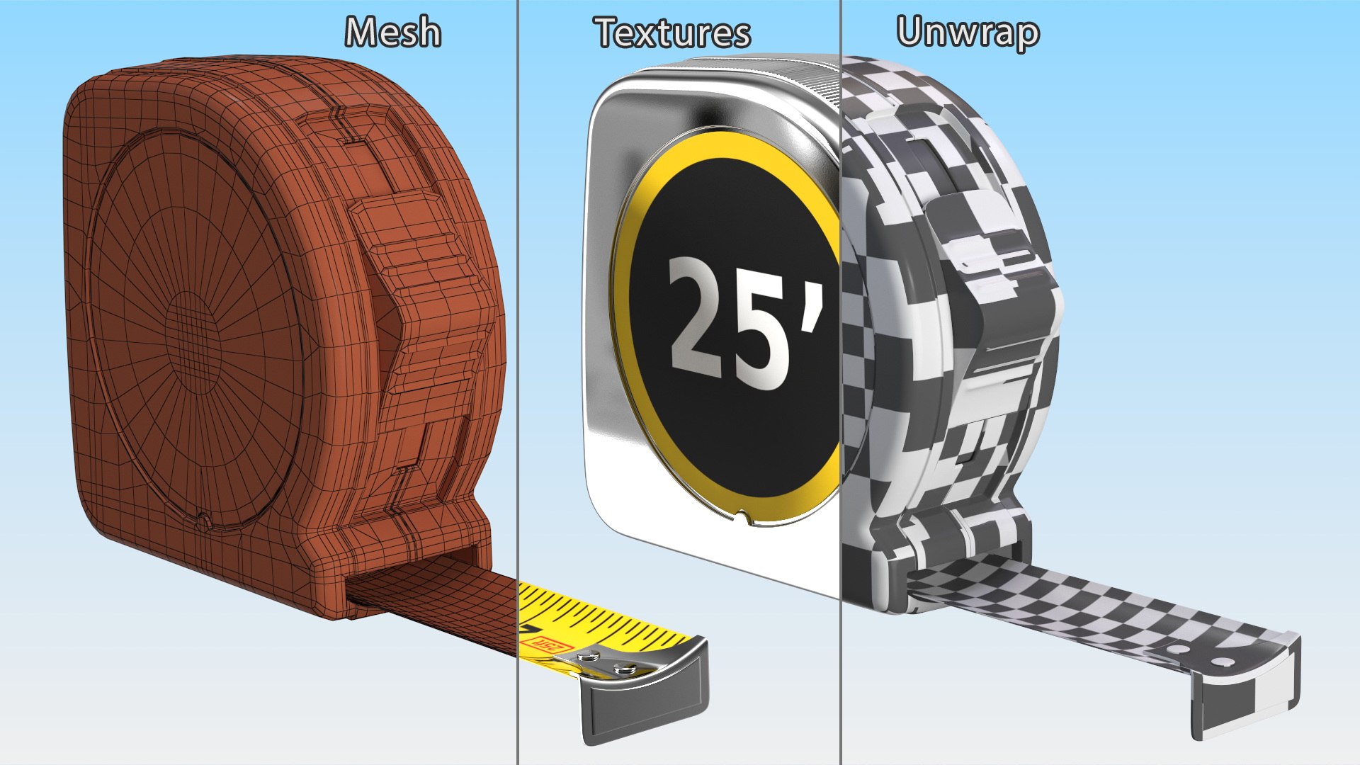 3D Tape Measure 25 ft - TurboSquid 2035525