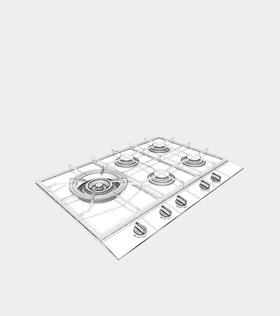 Gas Hob Modeled 3D Model - TurboSquid 1402739