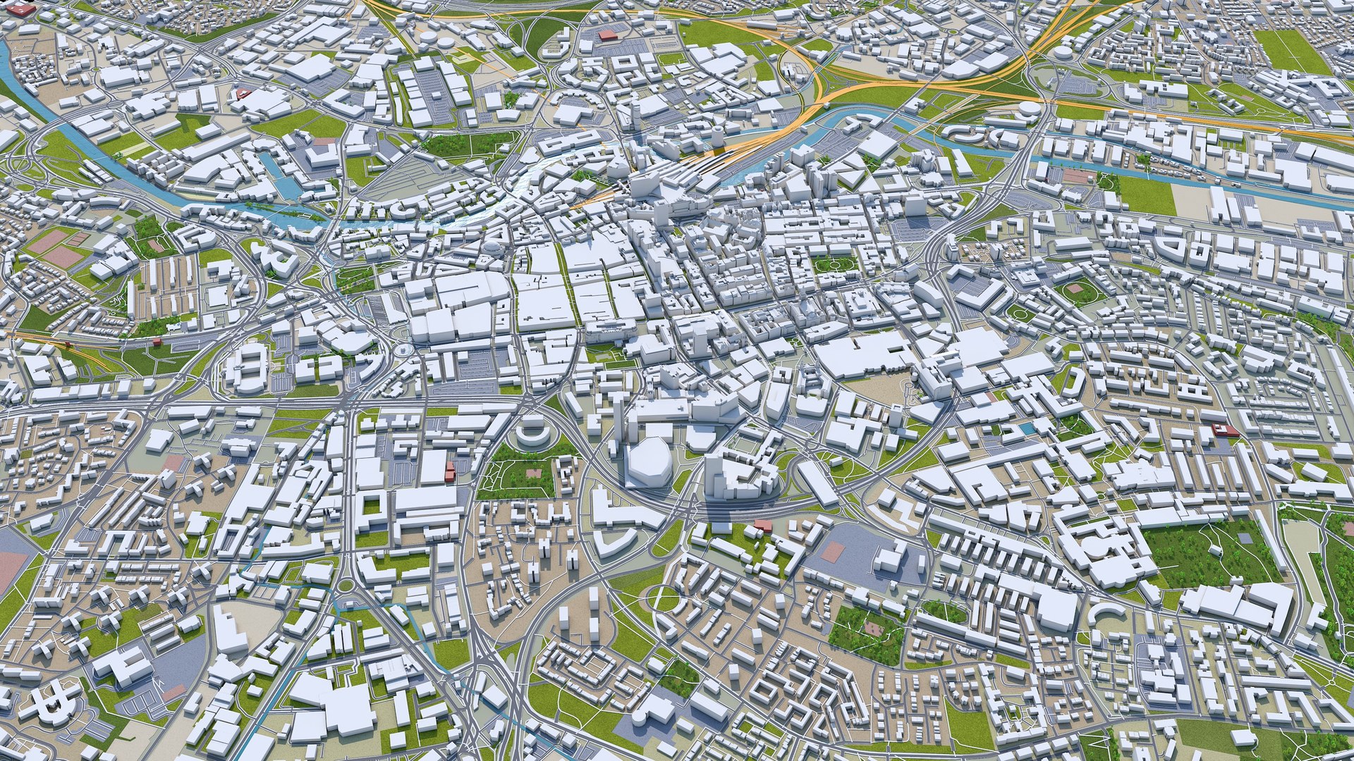 3D Leeds Downtown UK - TurboSquid 1989270