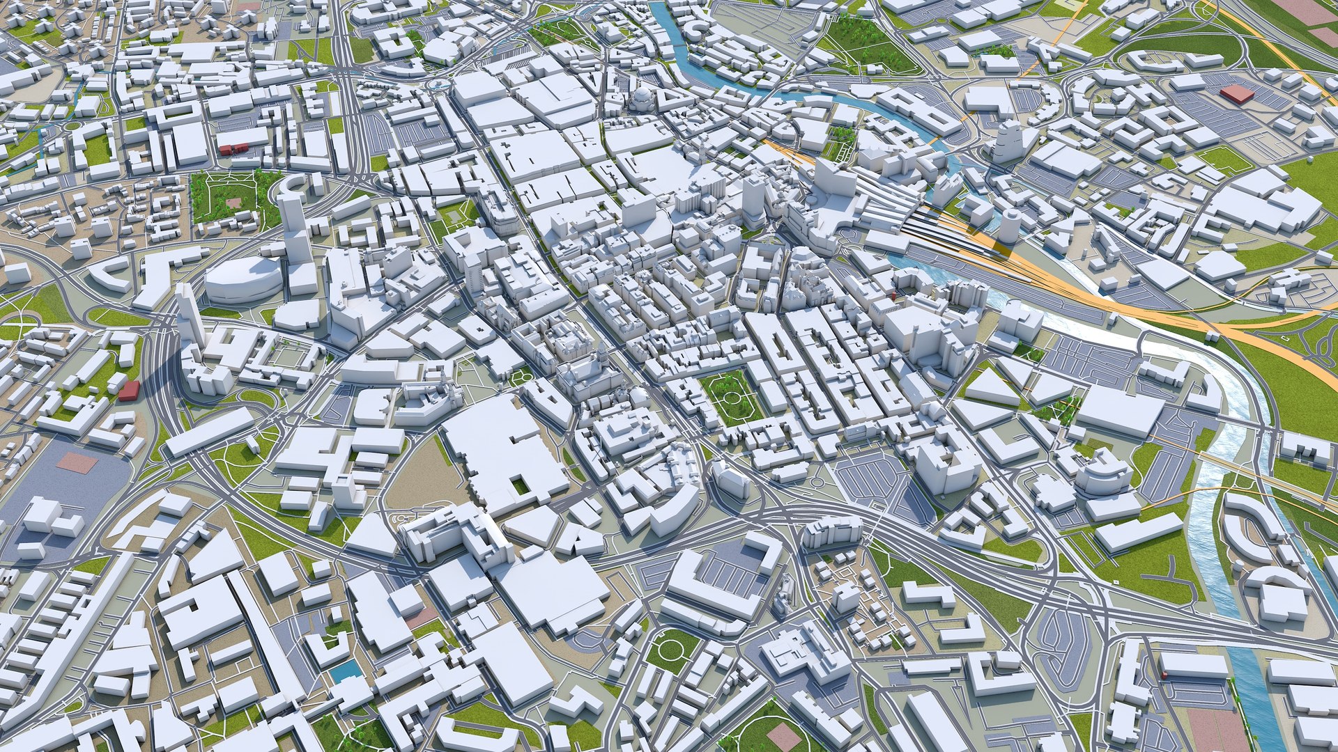 3D Leeds Downtown UK - TurboSquid 1989270