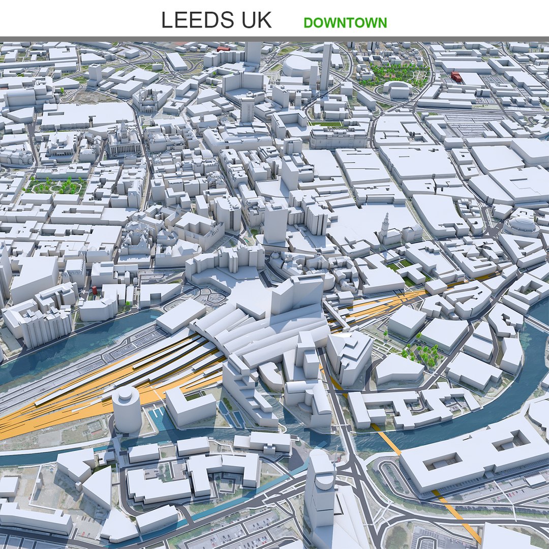3D Leeds Downtown UK - TurboSquid 1989270