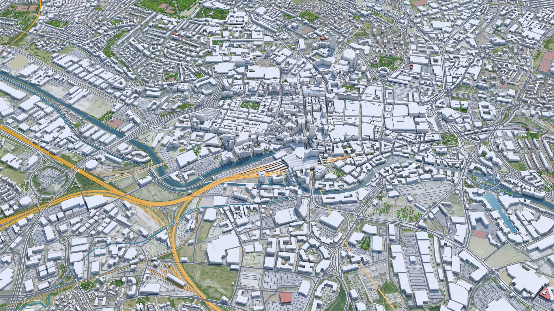 3D Leeds Downtown UK - TurboSquid 1989270