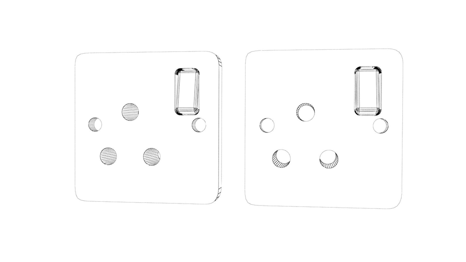 Power Socket Type M 3d Model