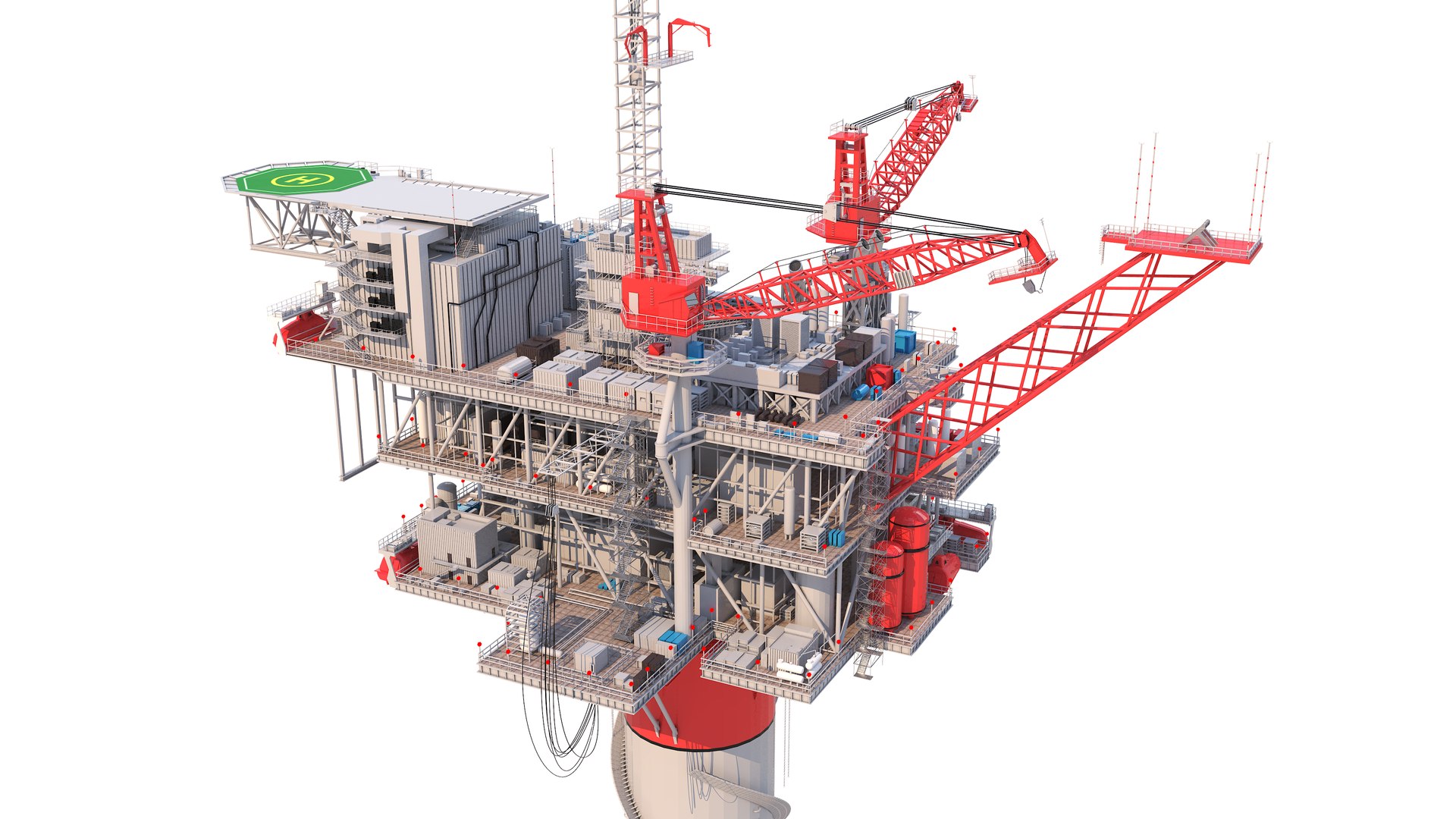 3D Spar Platform Model - TurboSquid 2270838