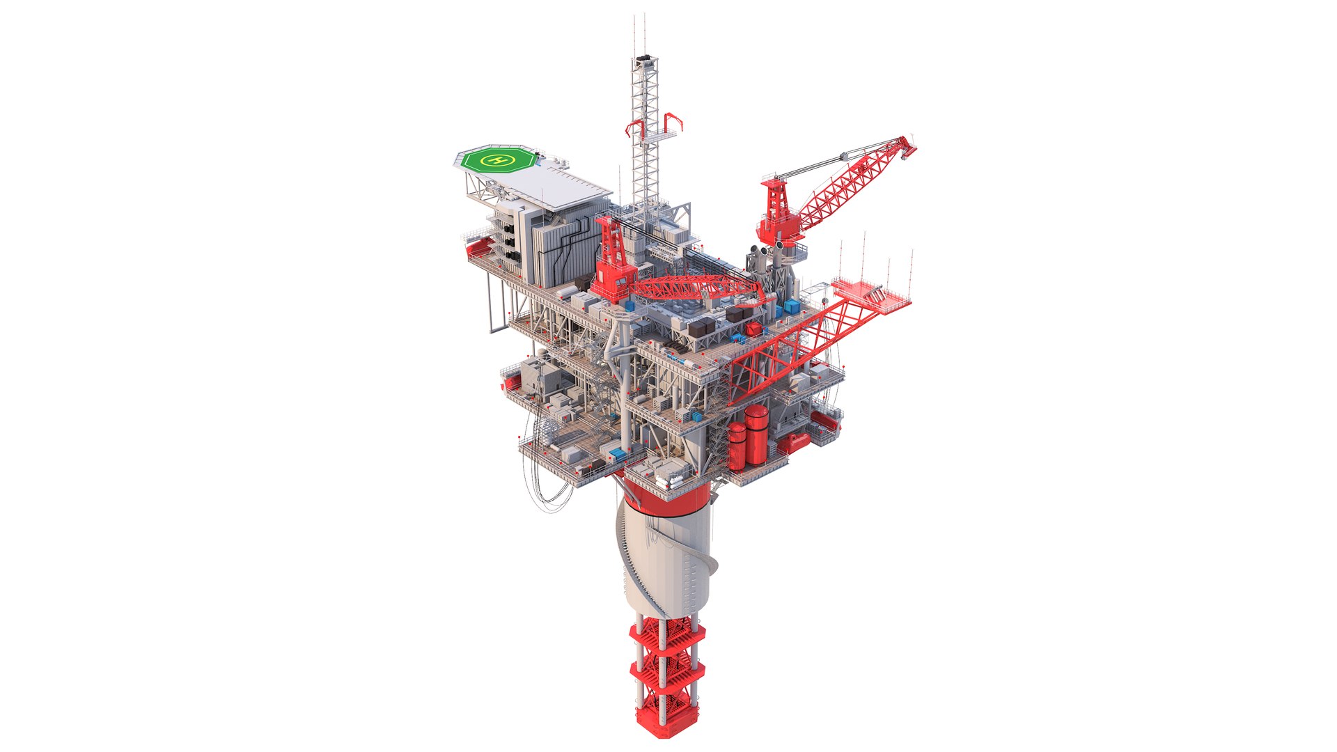 3D Spar Platform Model - TurboSquid 2270838