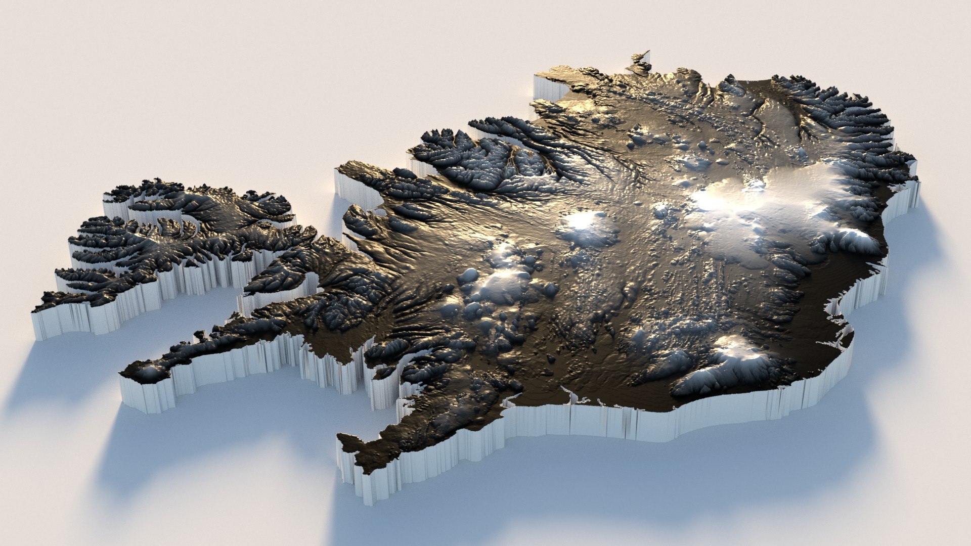 Iceland Terrain Map 3D Model - TurboSquid 2336176