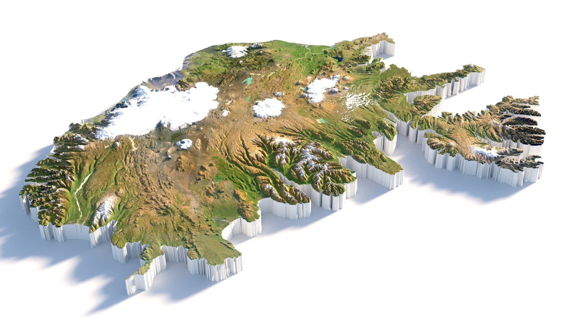 Iceland Terrain Map 3D Model - TurboSquid 2336176