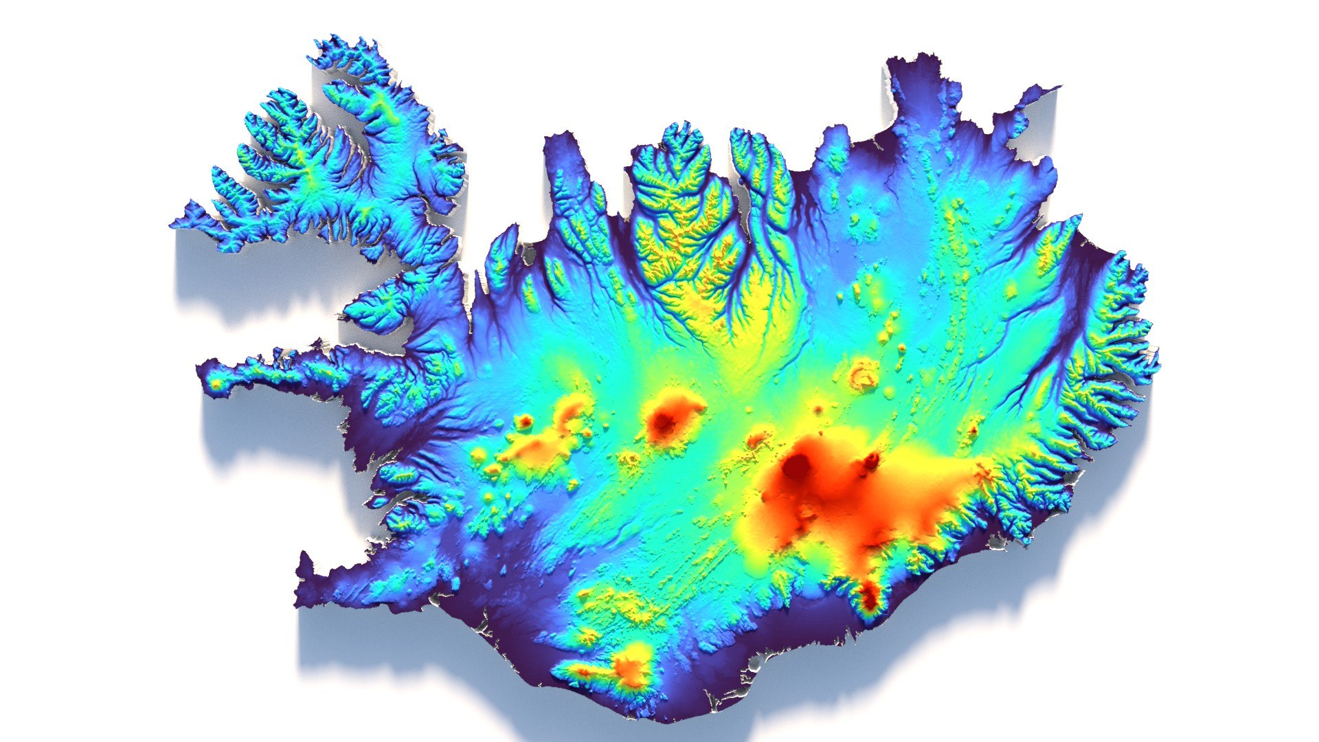 Iceland Terrain Map 3D Model - TurboSquid 2336176