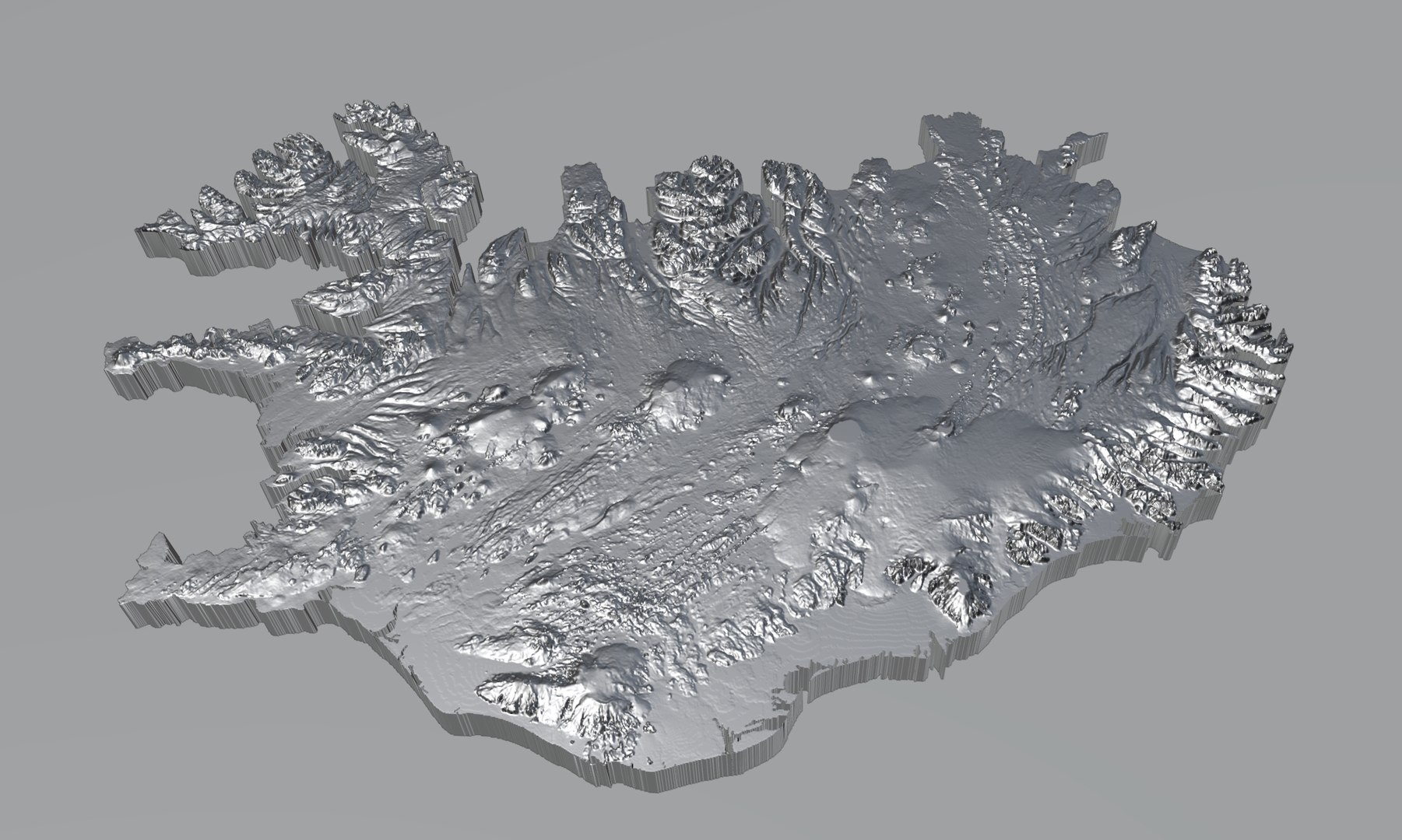 Iceland Terrain Map 3D Model - TurboSquid 2336176
