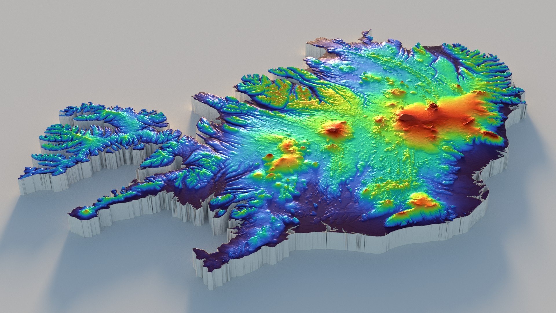Iceland Terrain Map 3D Model - TurboSquid 2336176