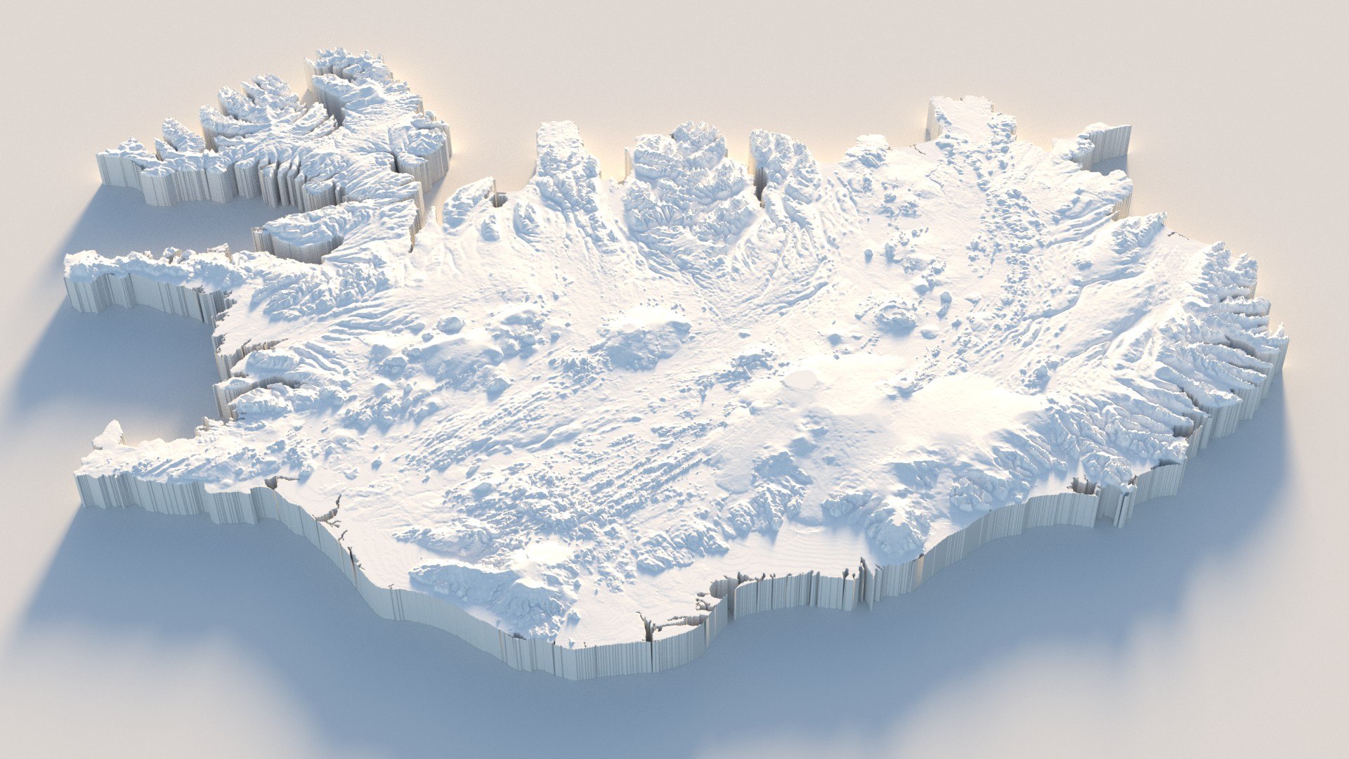 Iceland Terrain Map 3D Model - TurboSquid 2336176