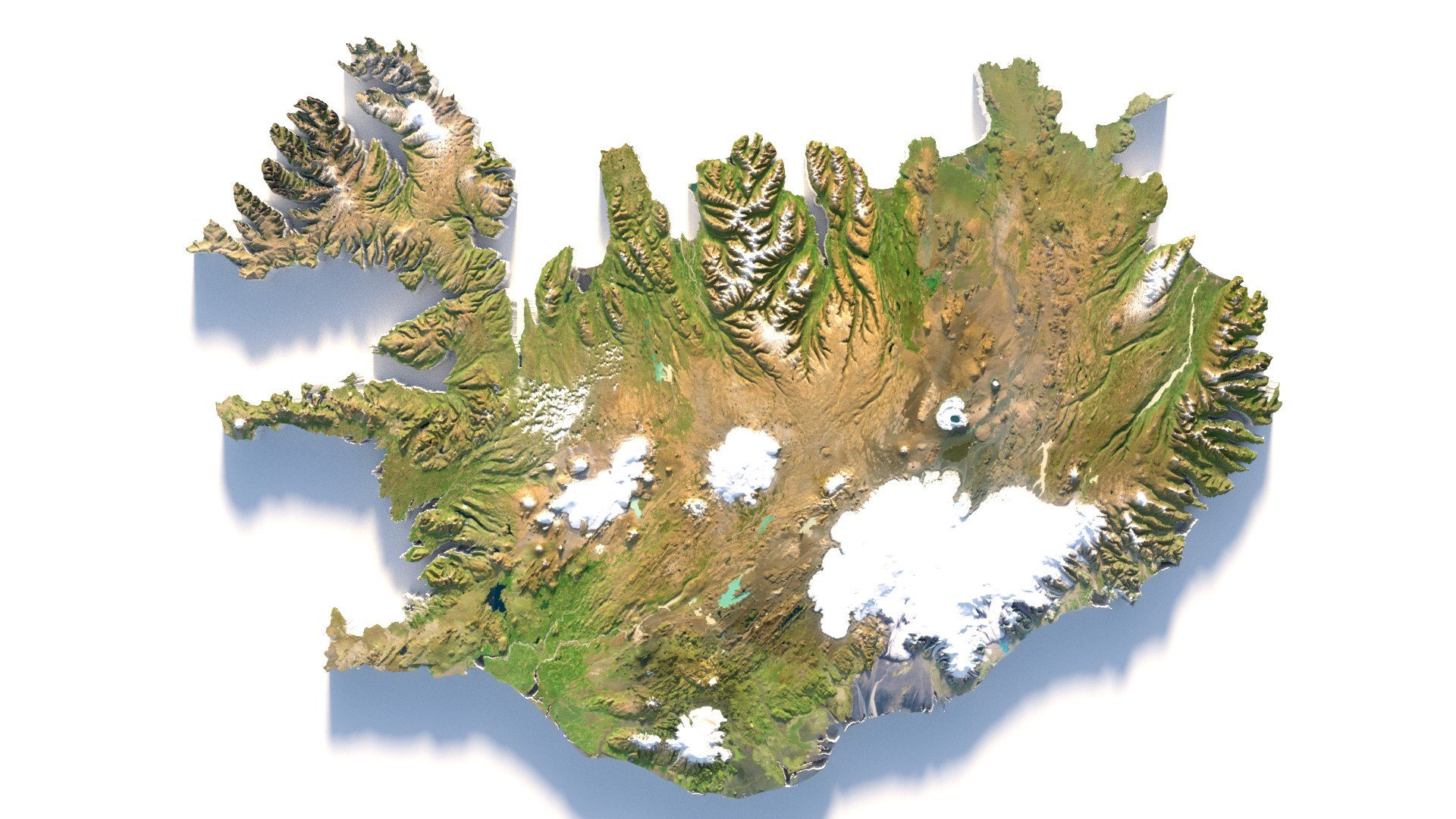 Iceland Terrain Map 3D Model - TurboSquid 2336176