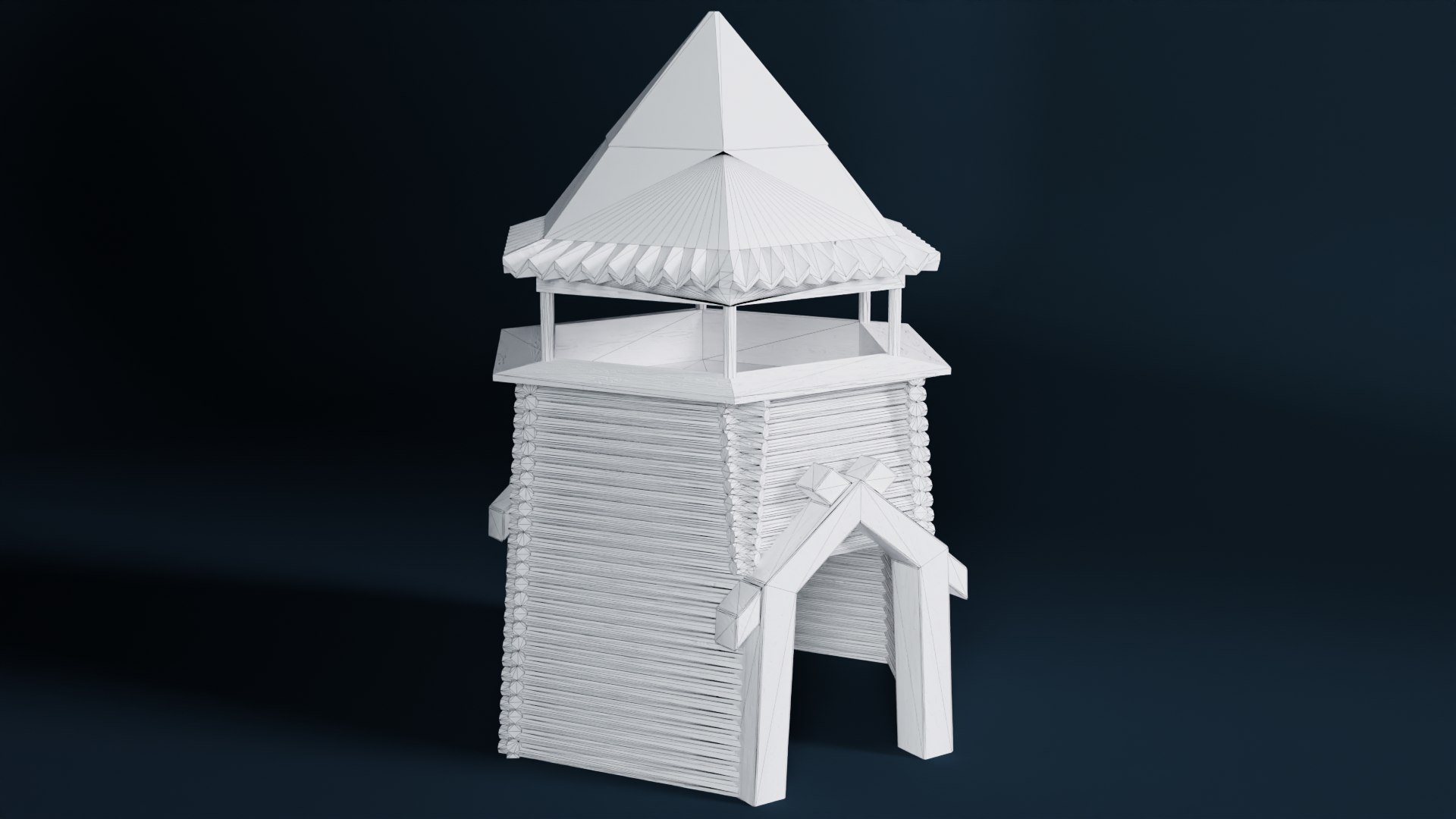 3D Old Wooden Watchtower Model - TurboSquid 1984972