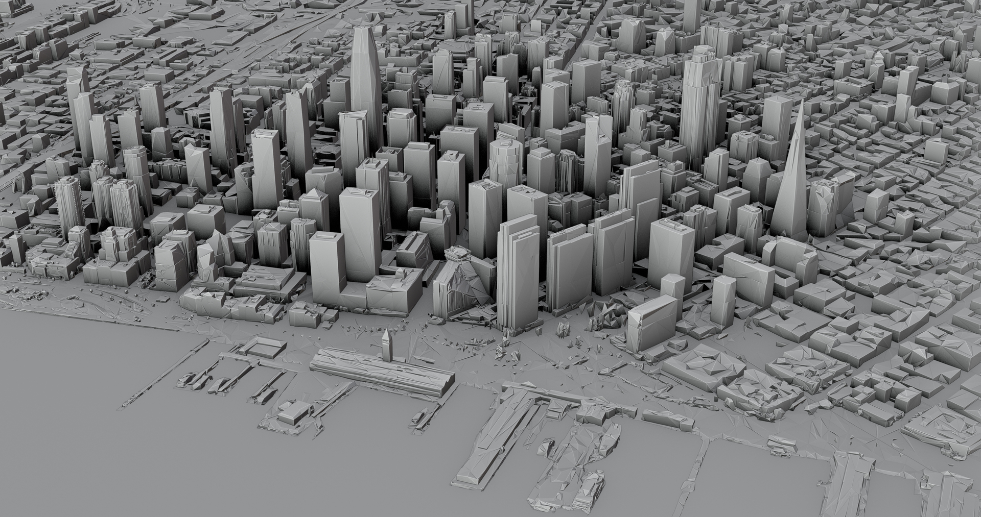 SanFrancisco-City-Skyline 3D model - TurboSquid 1975314