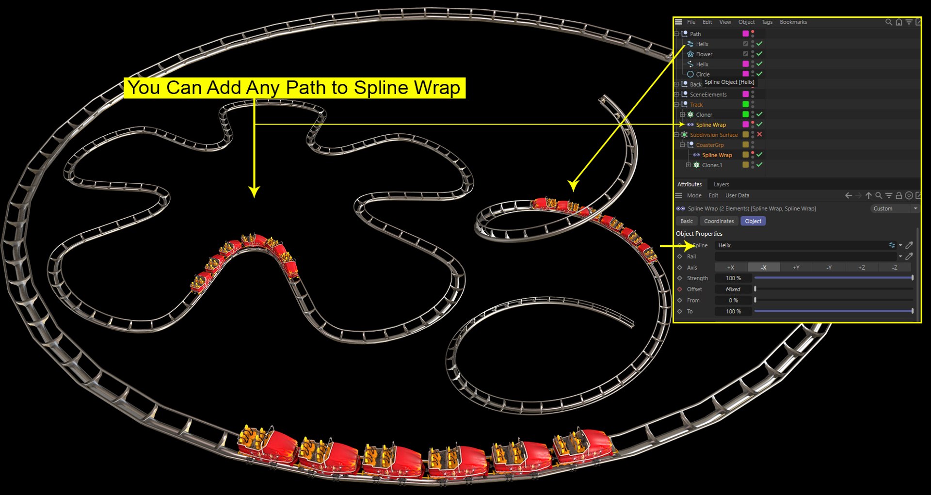 Roller Coaster Train Animated 3D Model - TurboSquid 2239546