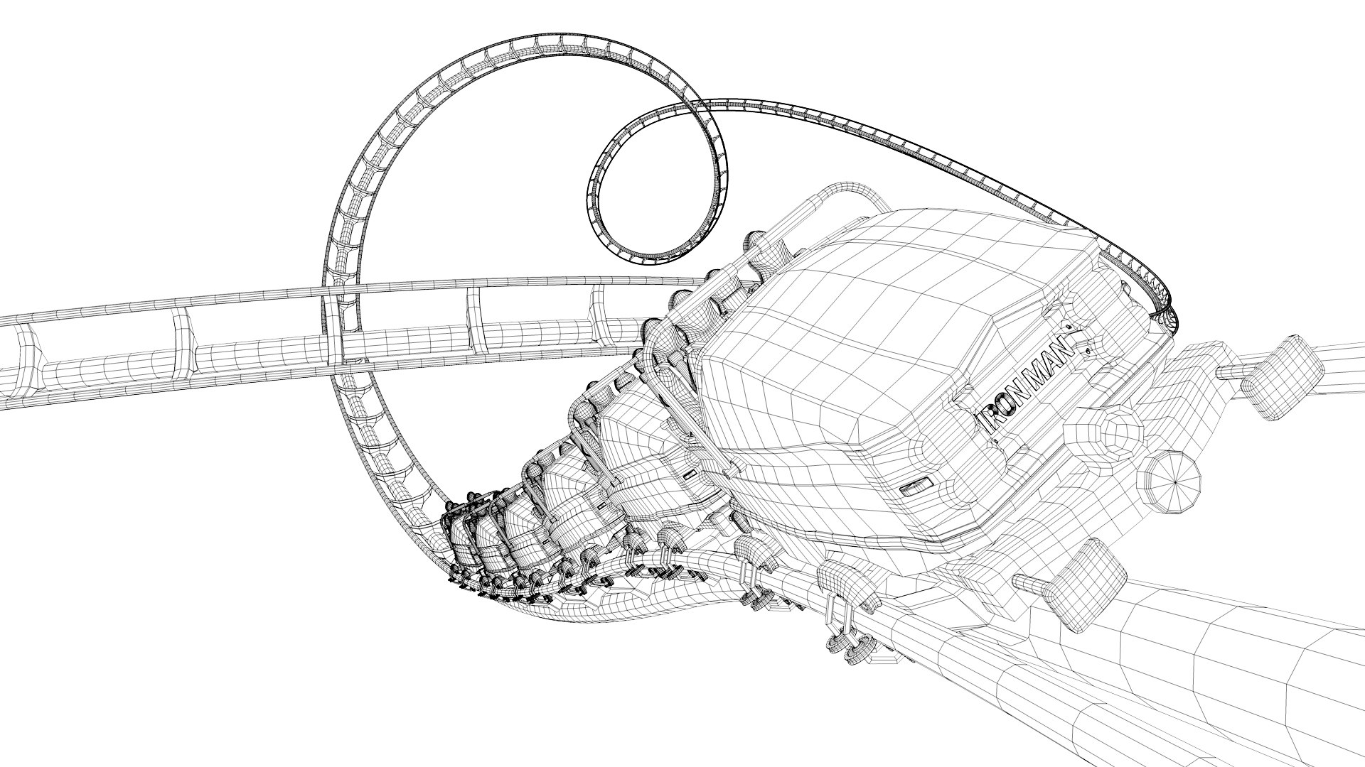 Roller Coaster Train Animated 3D Model - TurboSquid 2239546