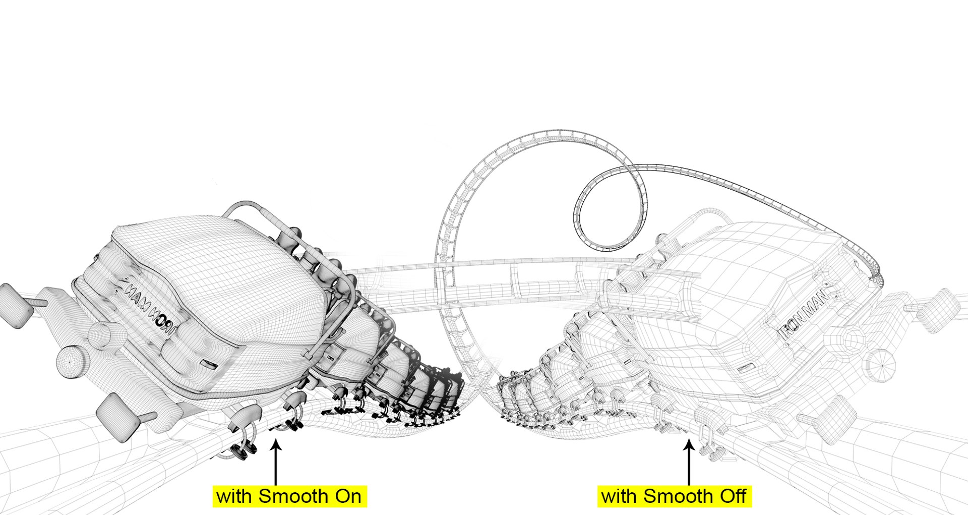 Roller Coaster Train Animated 3D Model - TurboSquid 2239546