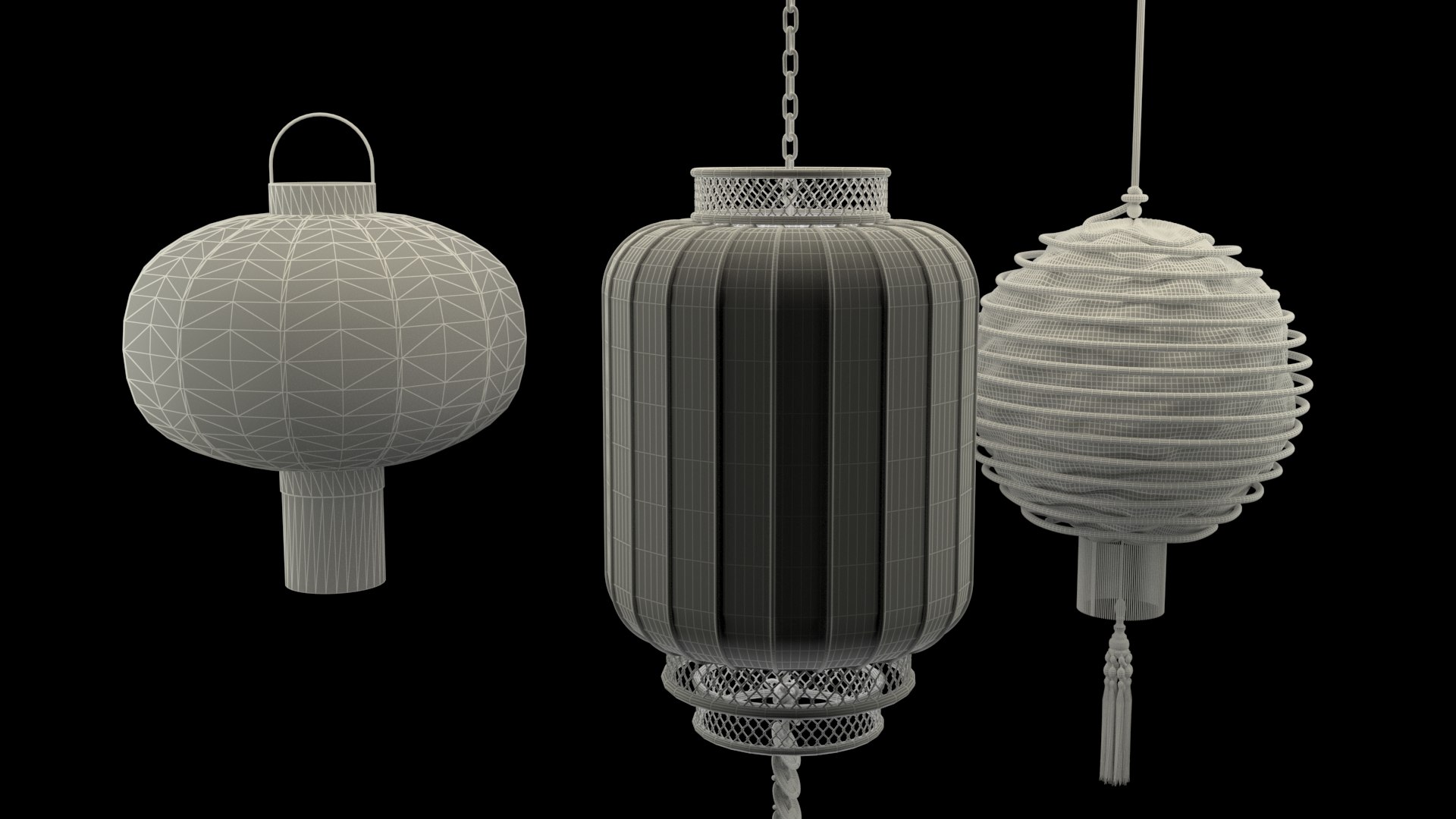 Chinese Red Lantern 3D Model - TurboSquid 1713071