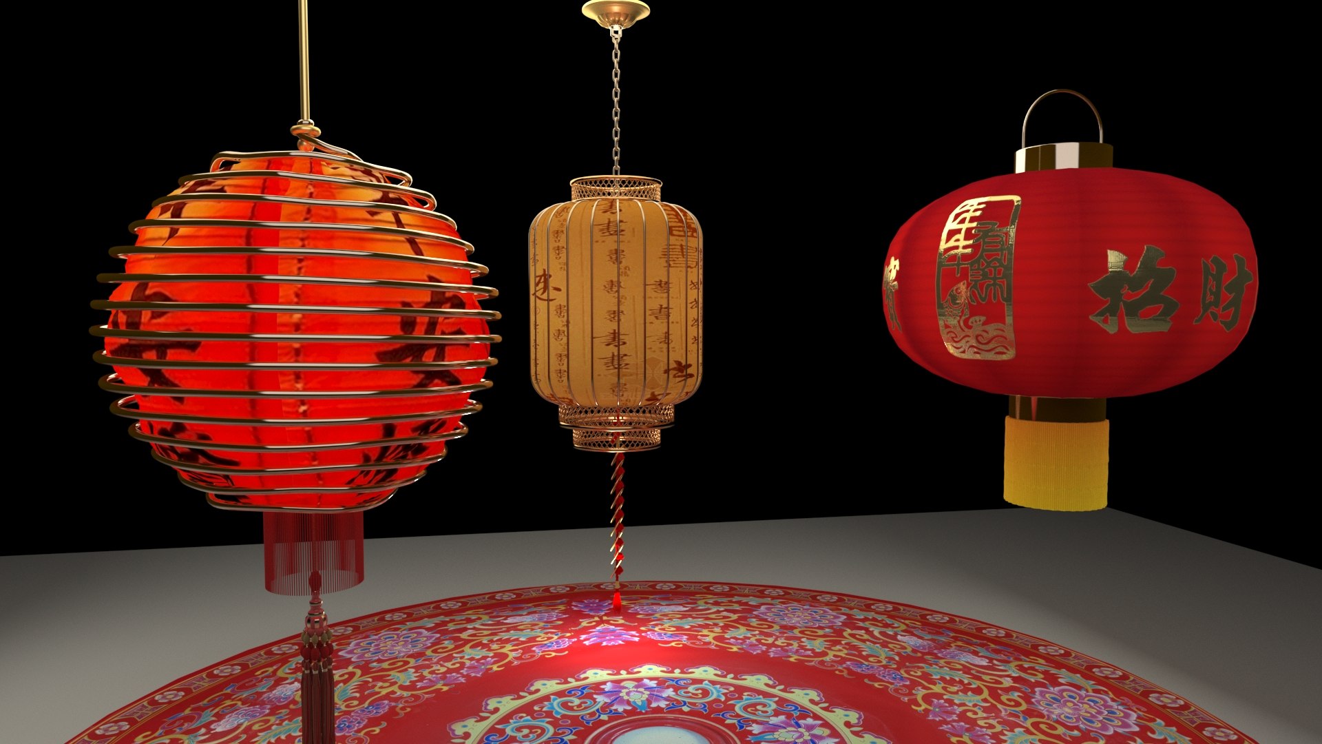 Chinese Red Lantern 3D Model - TurboSquid 1713071