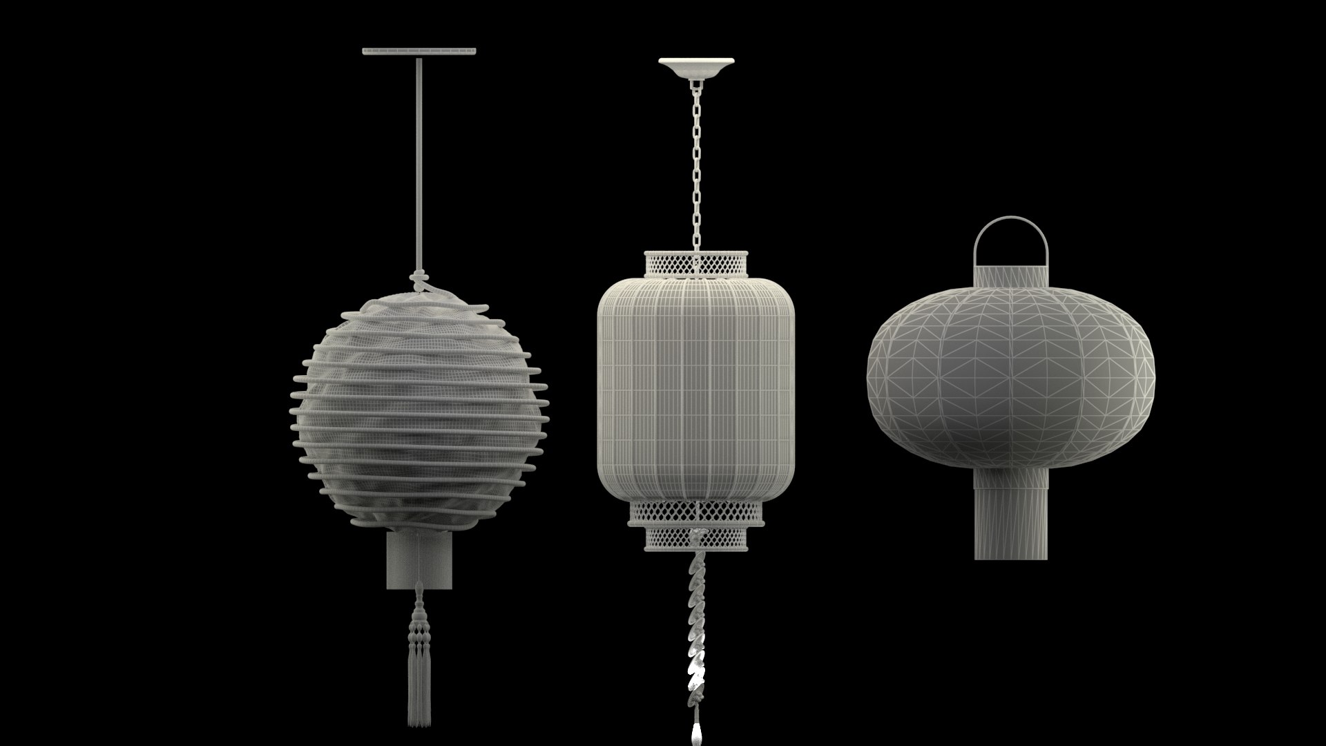 Chinese Red Lantern 3D Model - TurboSquid 1713071