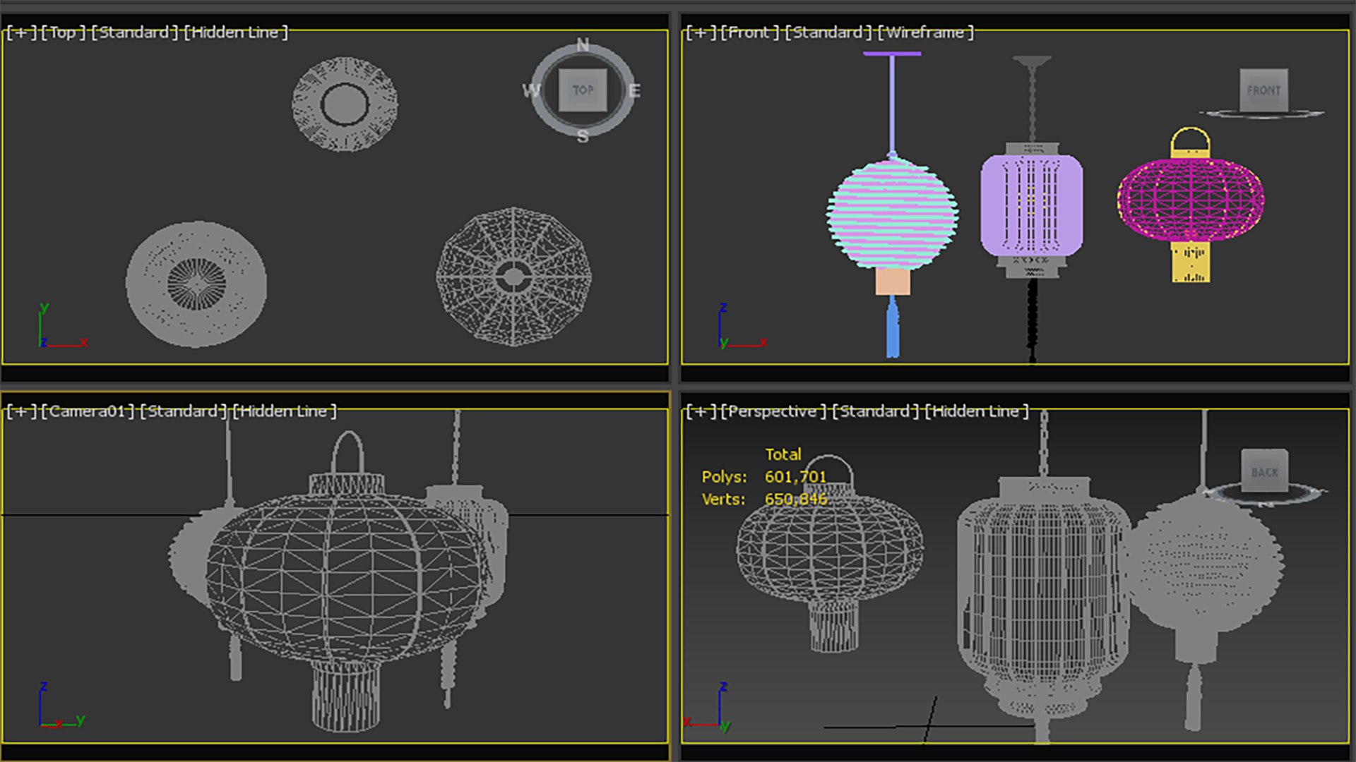 Chinese Red Lantern 3D Model - TurboSquid 1713071