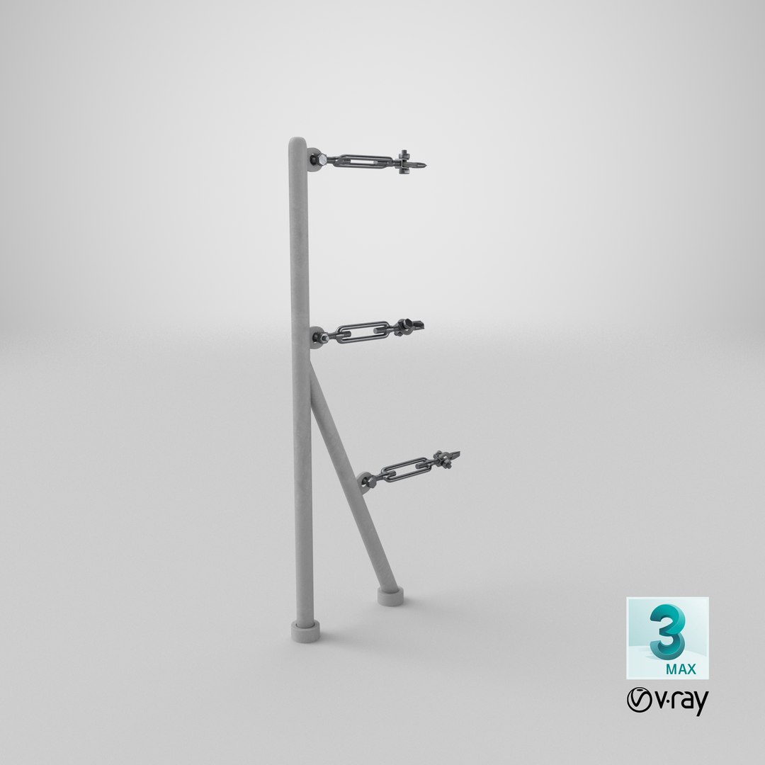 3D Model Ship Handrails Post V4 - TurboSquid 2106420