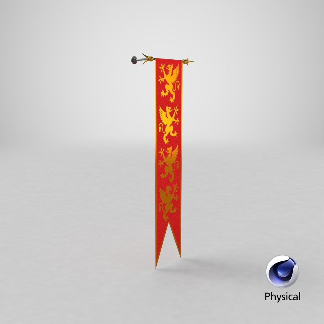 Knight flag model - TurboSquid 1679875