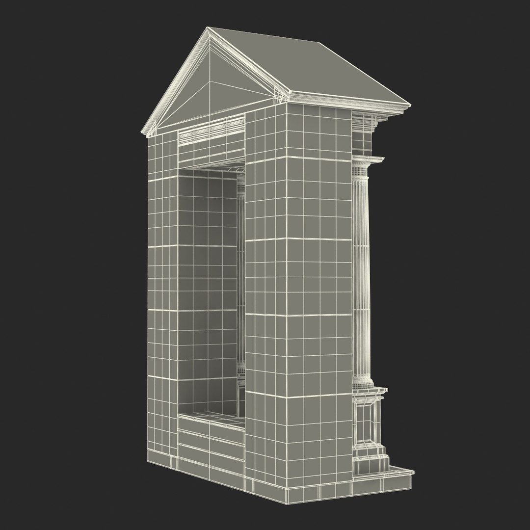 3d Door Pediment Greco Roman