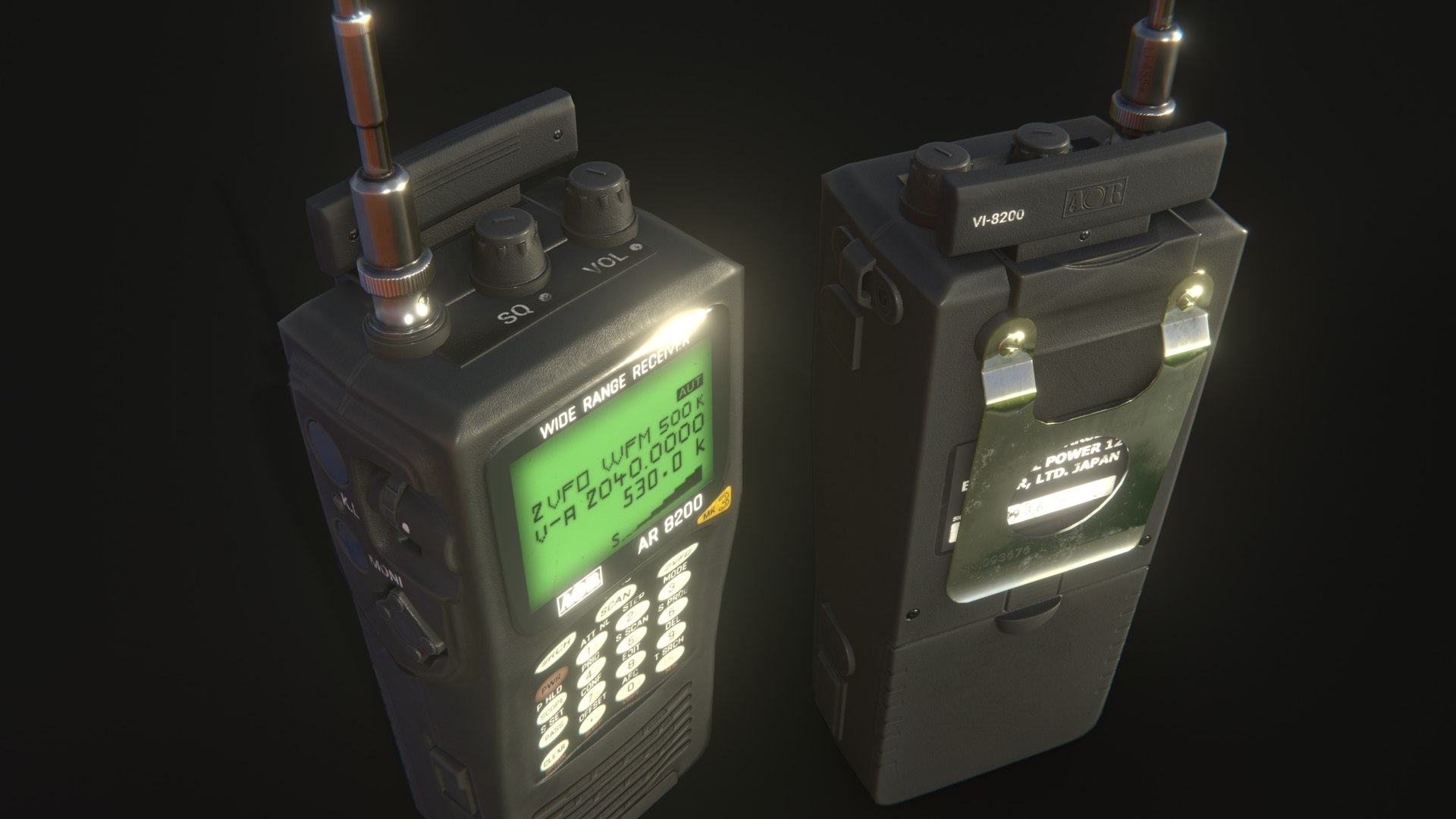 3D AOR AR8200 Mk3 handheld wideband receiver LowPoly - TurboSquid 1989680