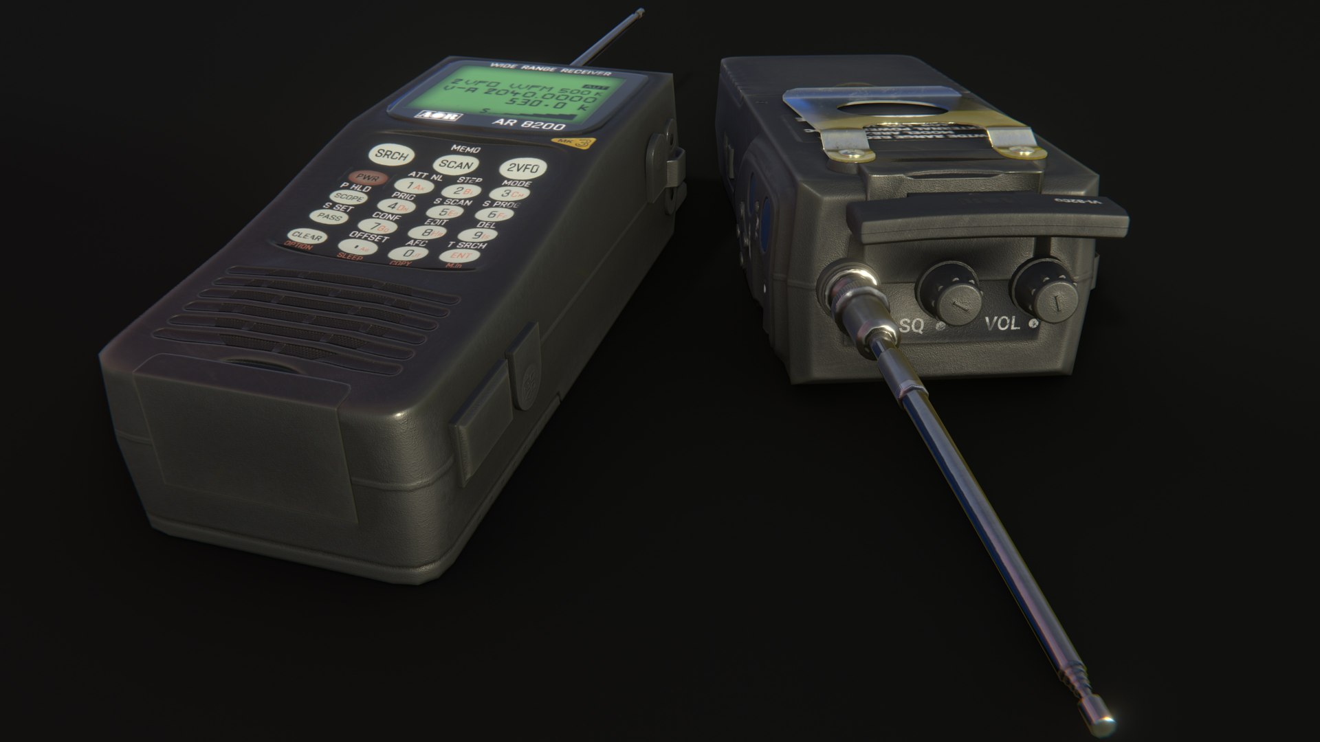 3D AOR AR8200 Mk3 handheld wideband receiver LowPoly - TurboSquid 1989680