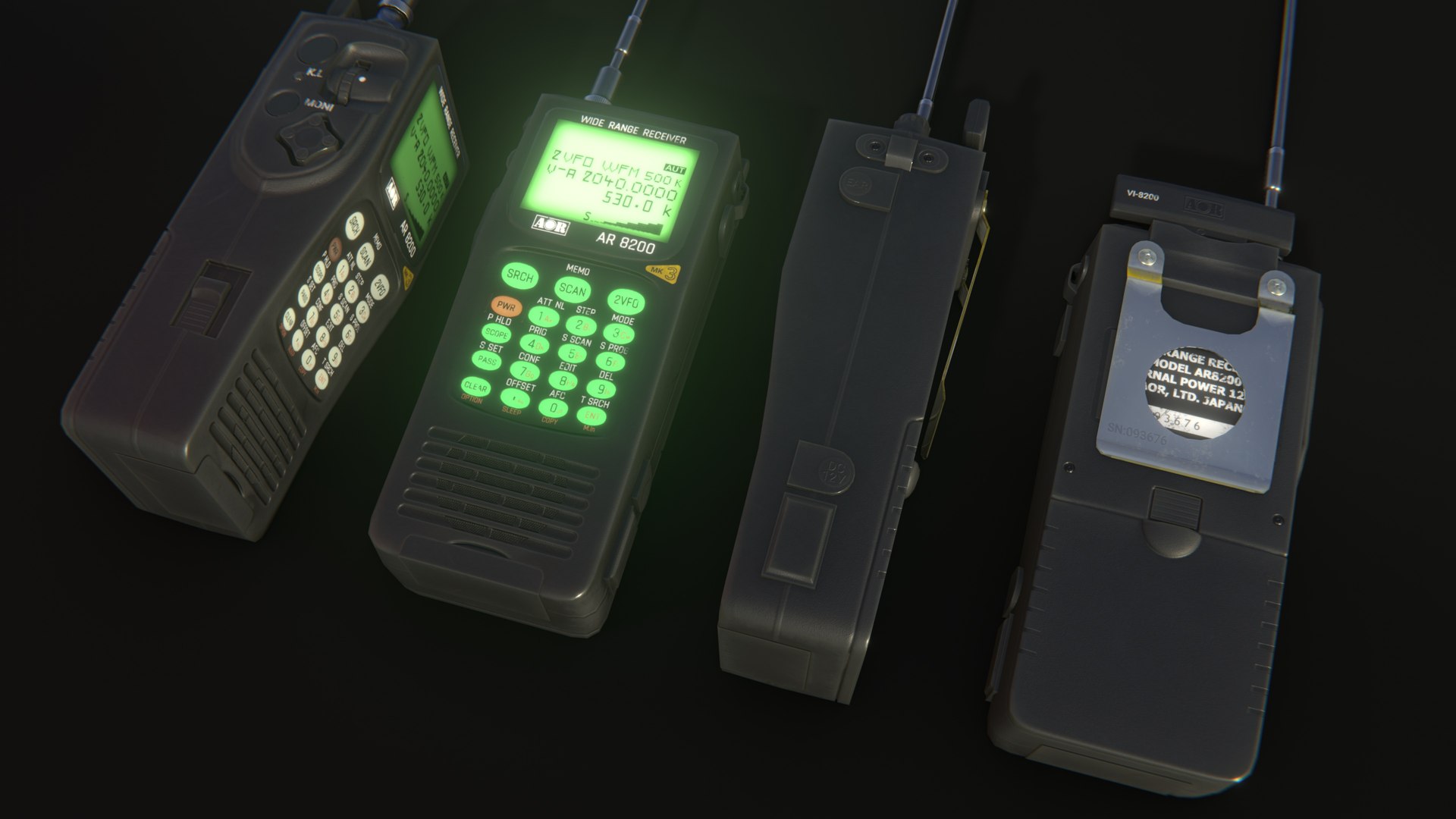 3D AOR AR8200 Mk3 handheld wideband receiver LowPoly - TurboSquid 1989680