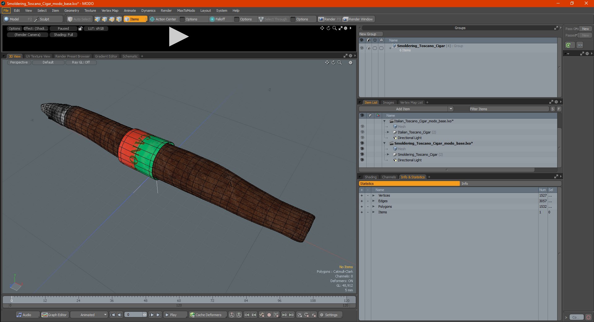 Smoldering Toscano Cigar 3D Model - TurboSquid 1853342