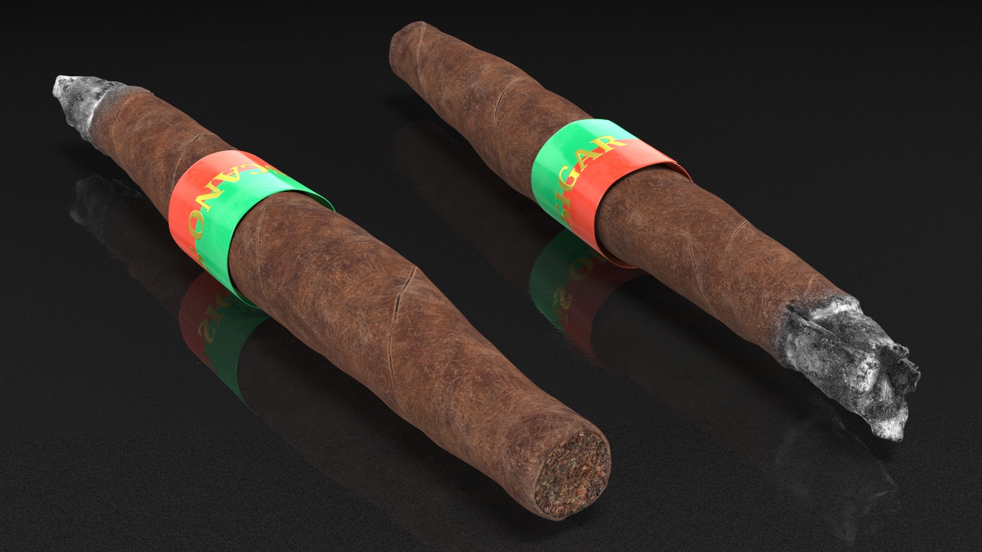 Smoldering Toscano Cigar 3D Model - TurboSquid 1853342