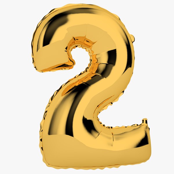 3D foil balloon digit - TurboSquid 1377175