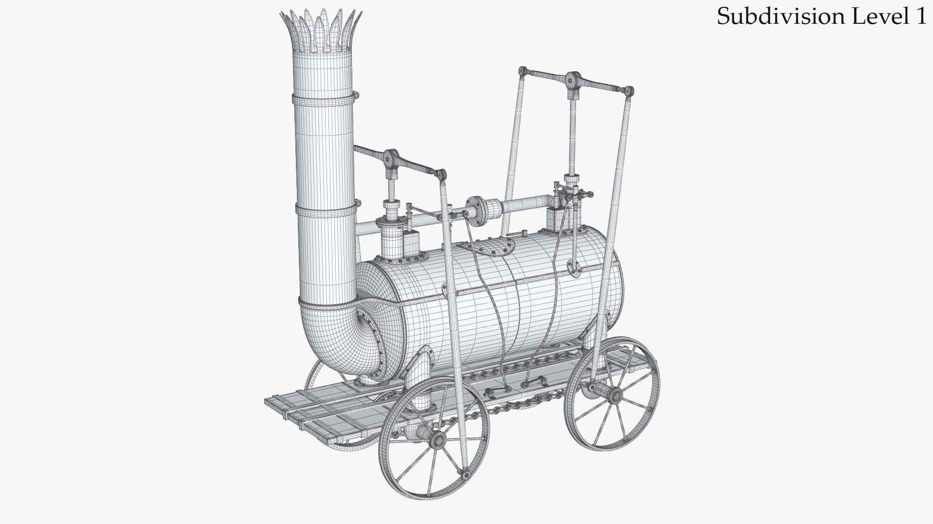 Old steam locomotive 3D - TurboSquid 1151243