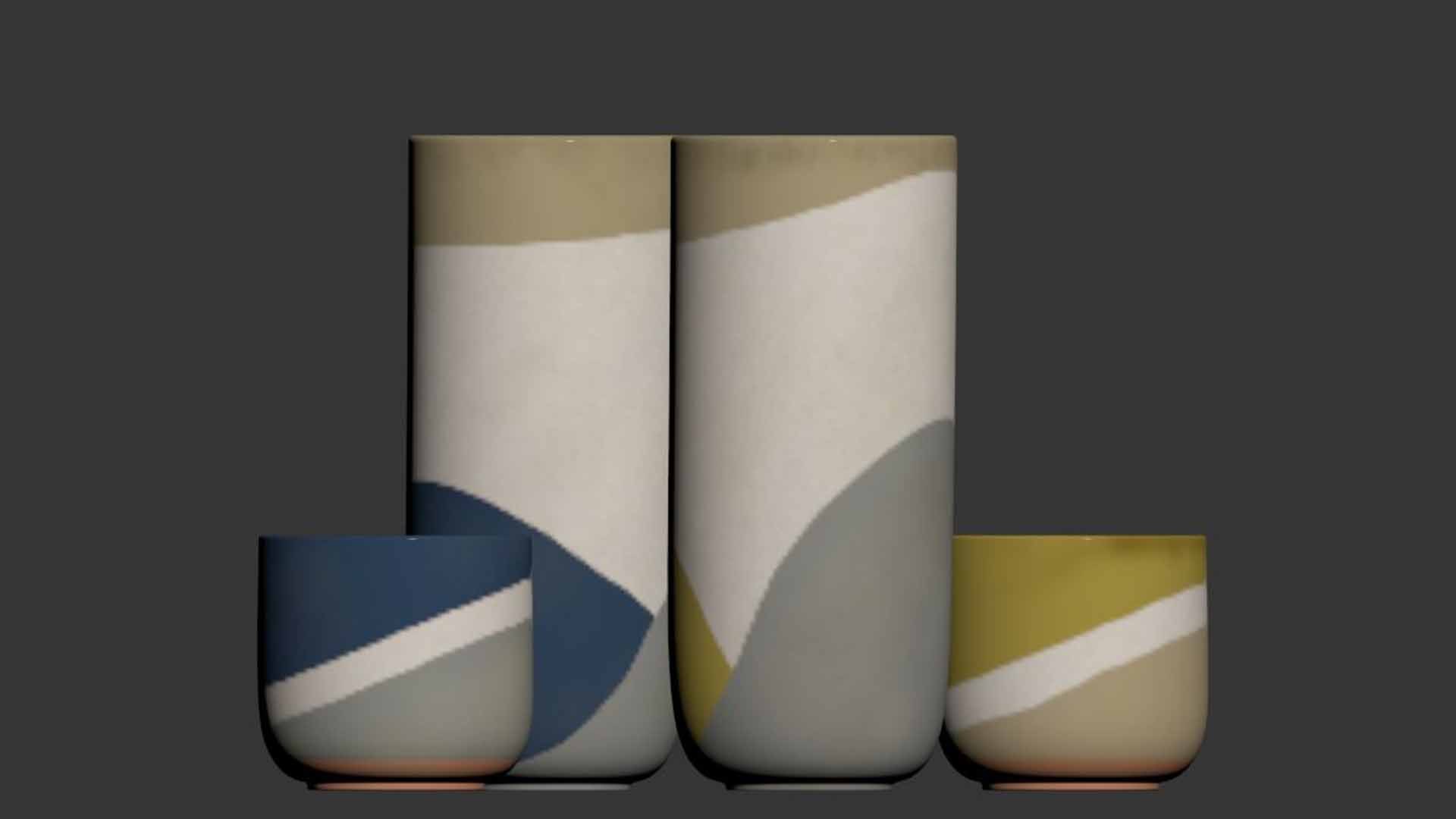 Modern abstract design vases 3D - TurboSquid 2167856