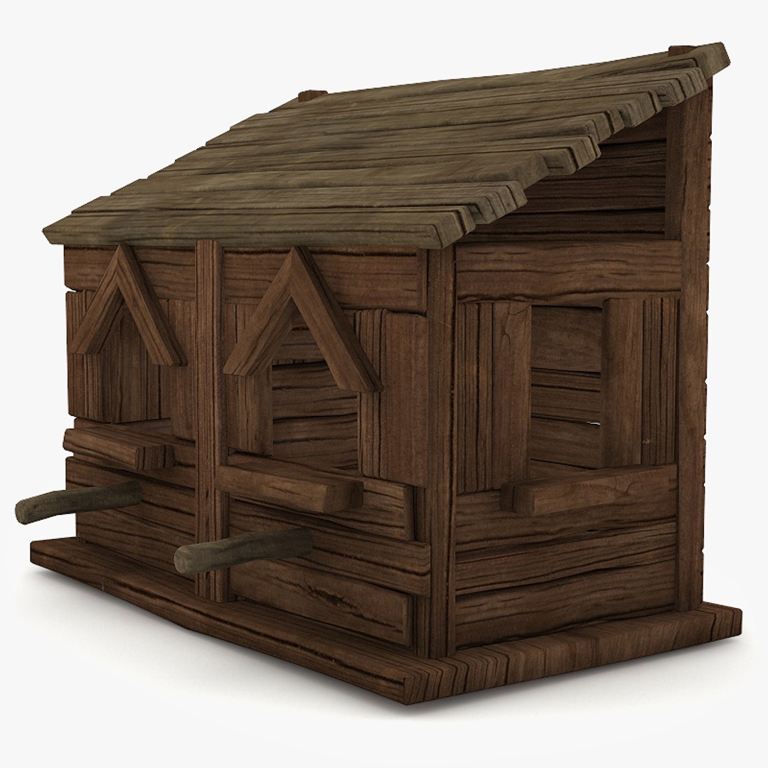3d house birdhouse bird model