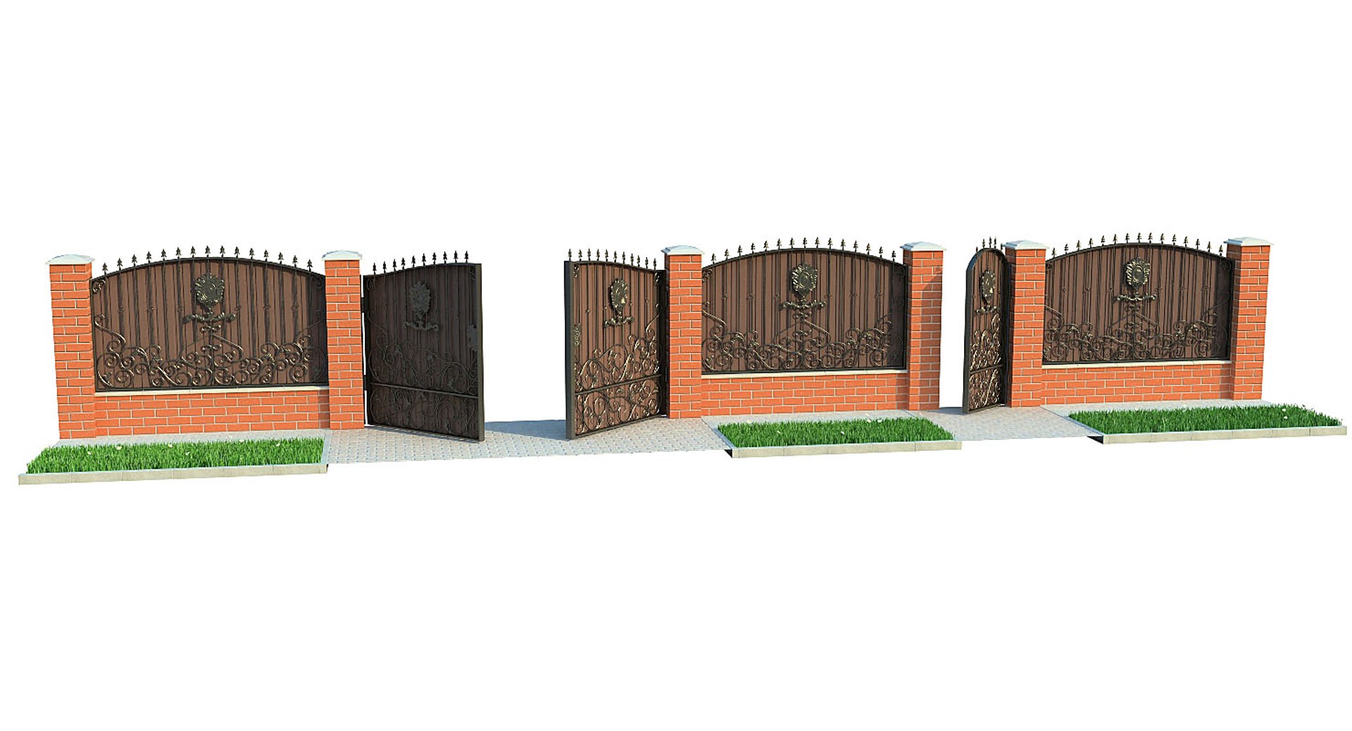 Fence House 3D Model - TurboSquid 1309078