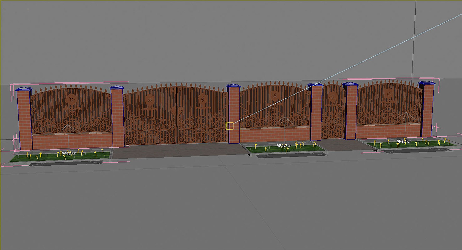 Fence House 3D Model - TurboSquid 1309078