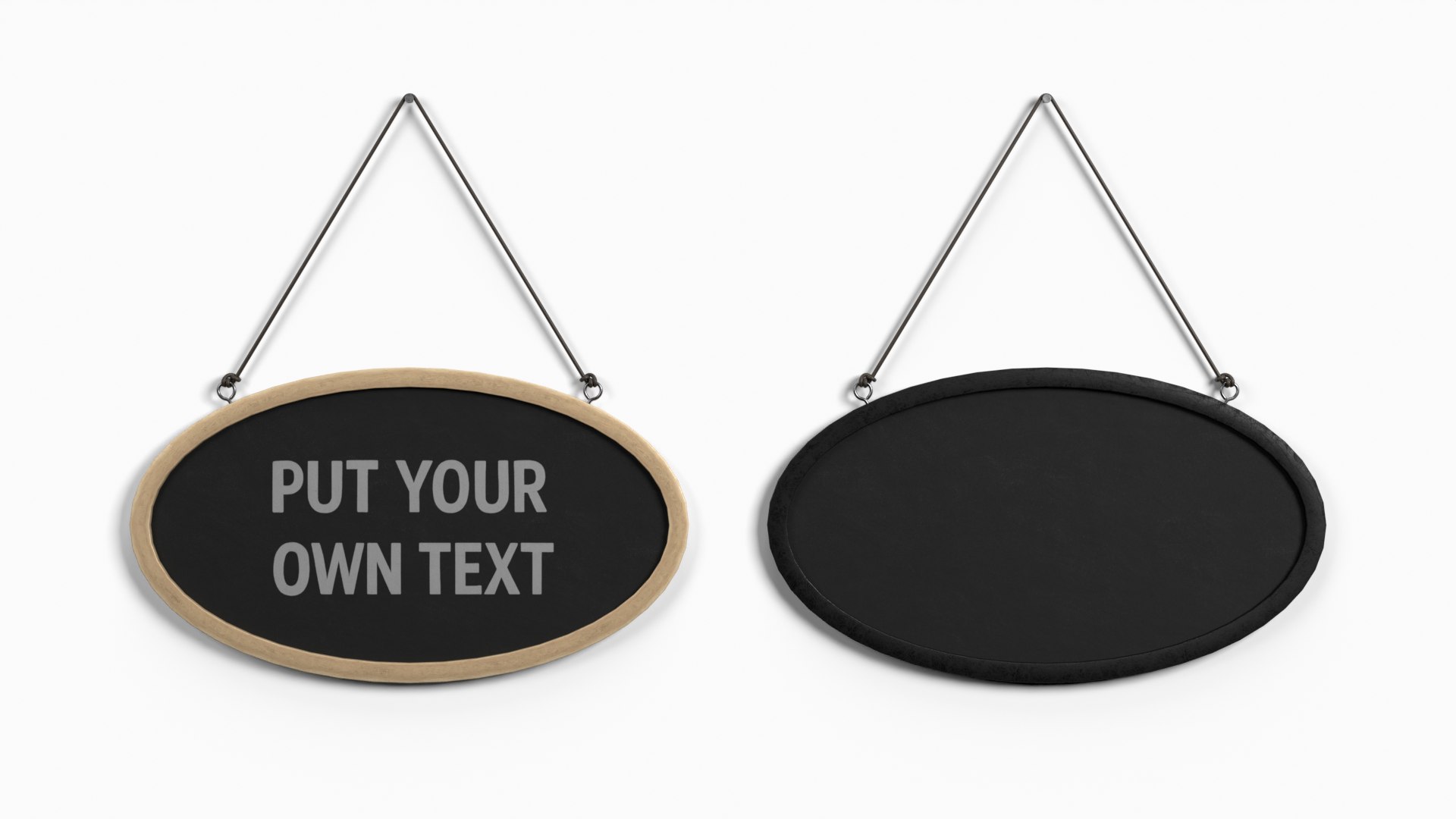 3D Model Display Sign Collection – Complete Wooden Wall Message Board ...