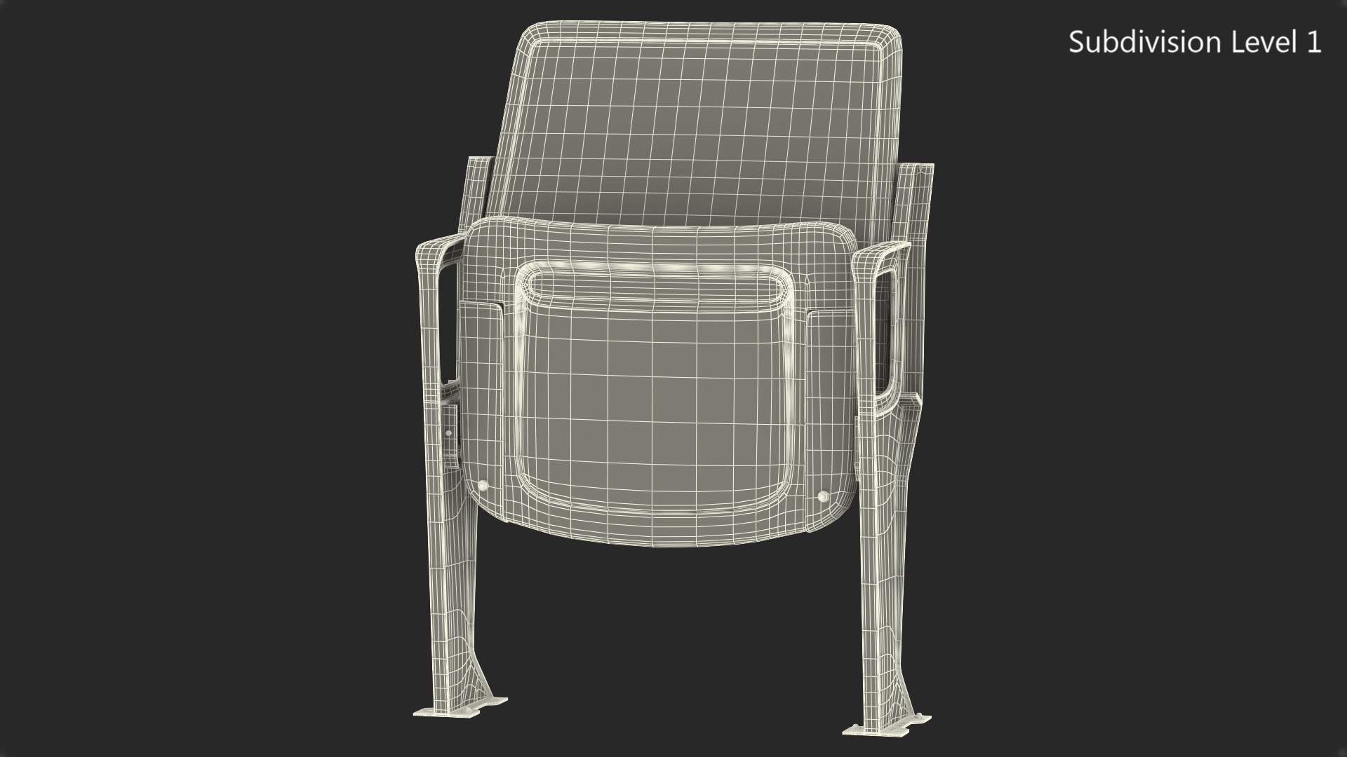 Plastic Stadium Seat model - TurboSquid 1947558