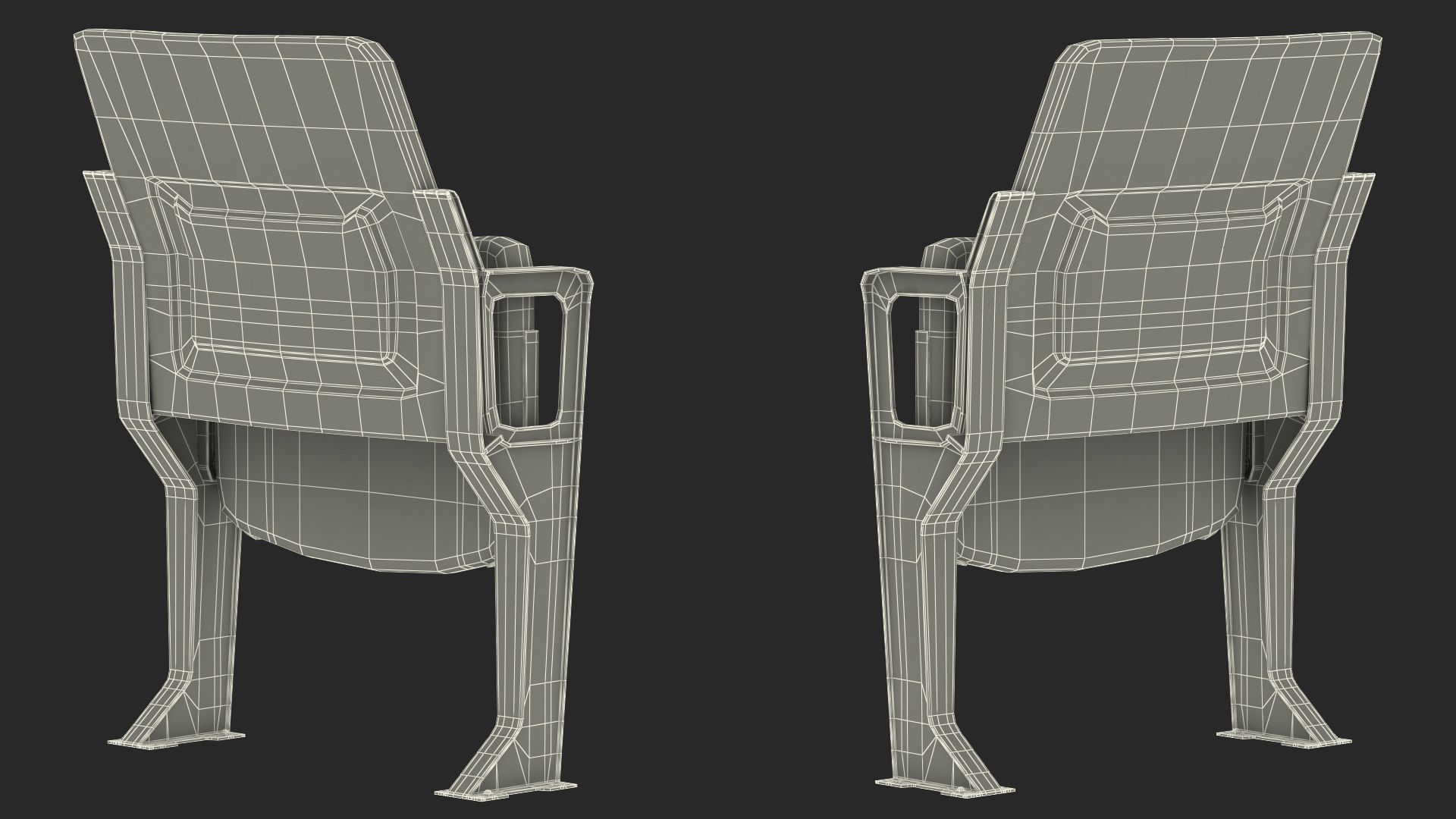 Plastic Stadium Seat model - TurboSquid 1947558