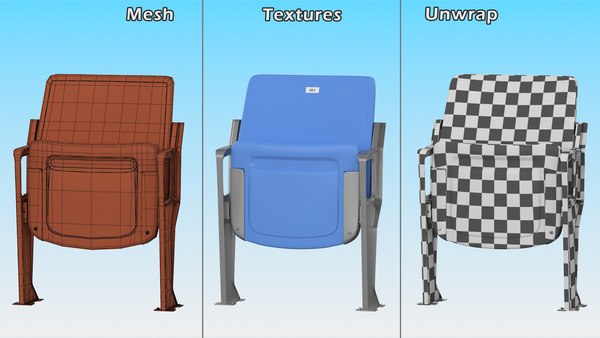 modelo 3d Asiento de estadio de plástico - TurboSquid 1947558