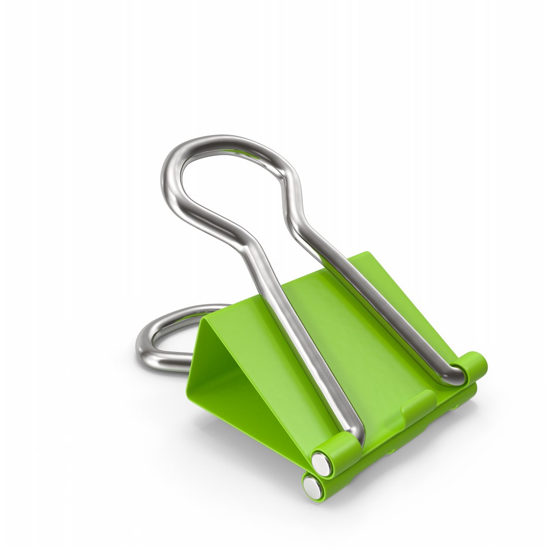 Binder Clip Green Model - TurboSquid 2314867