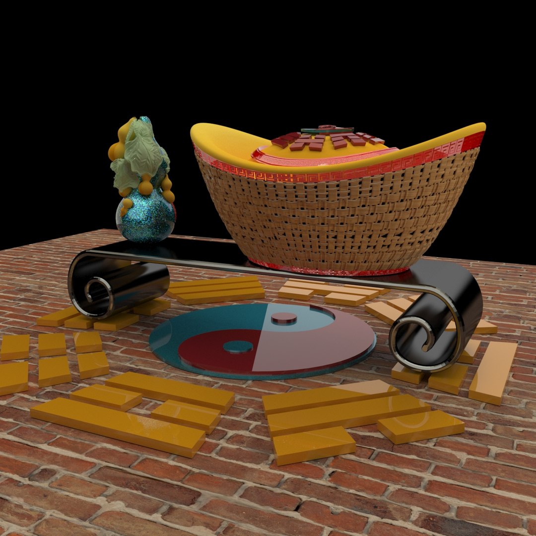 Chinese Gold Ingot 3D Model - TurboSquid 2145023